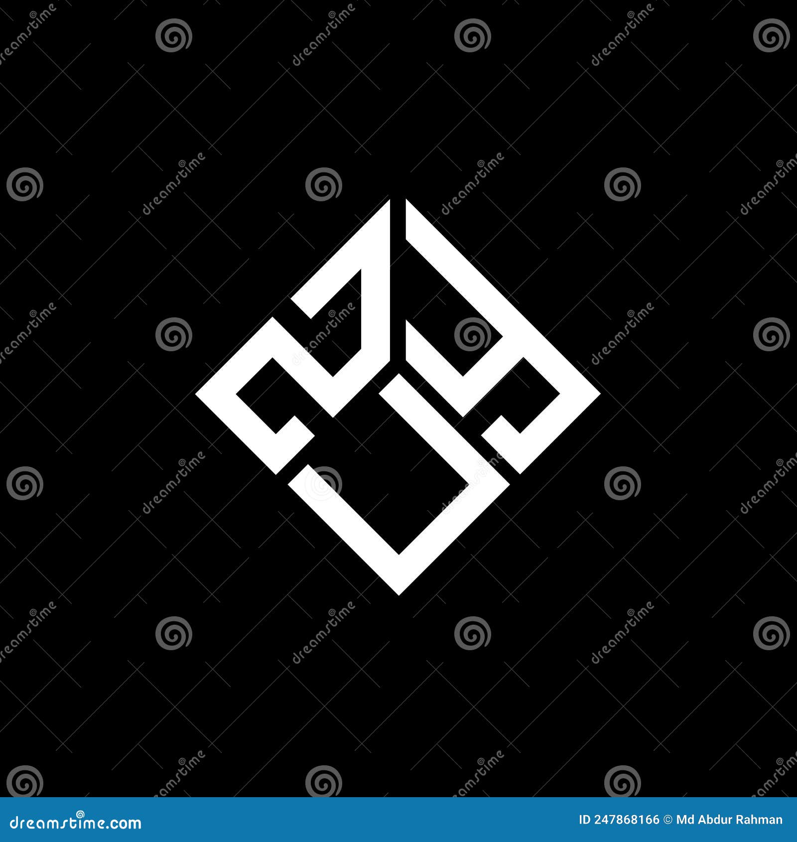 ZUY Letter Logo Design on Black Background. ZUY Creative Initials ...