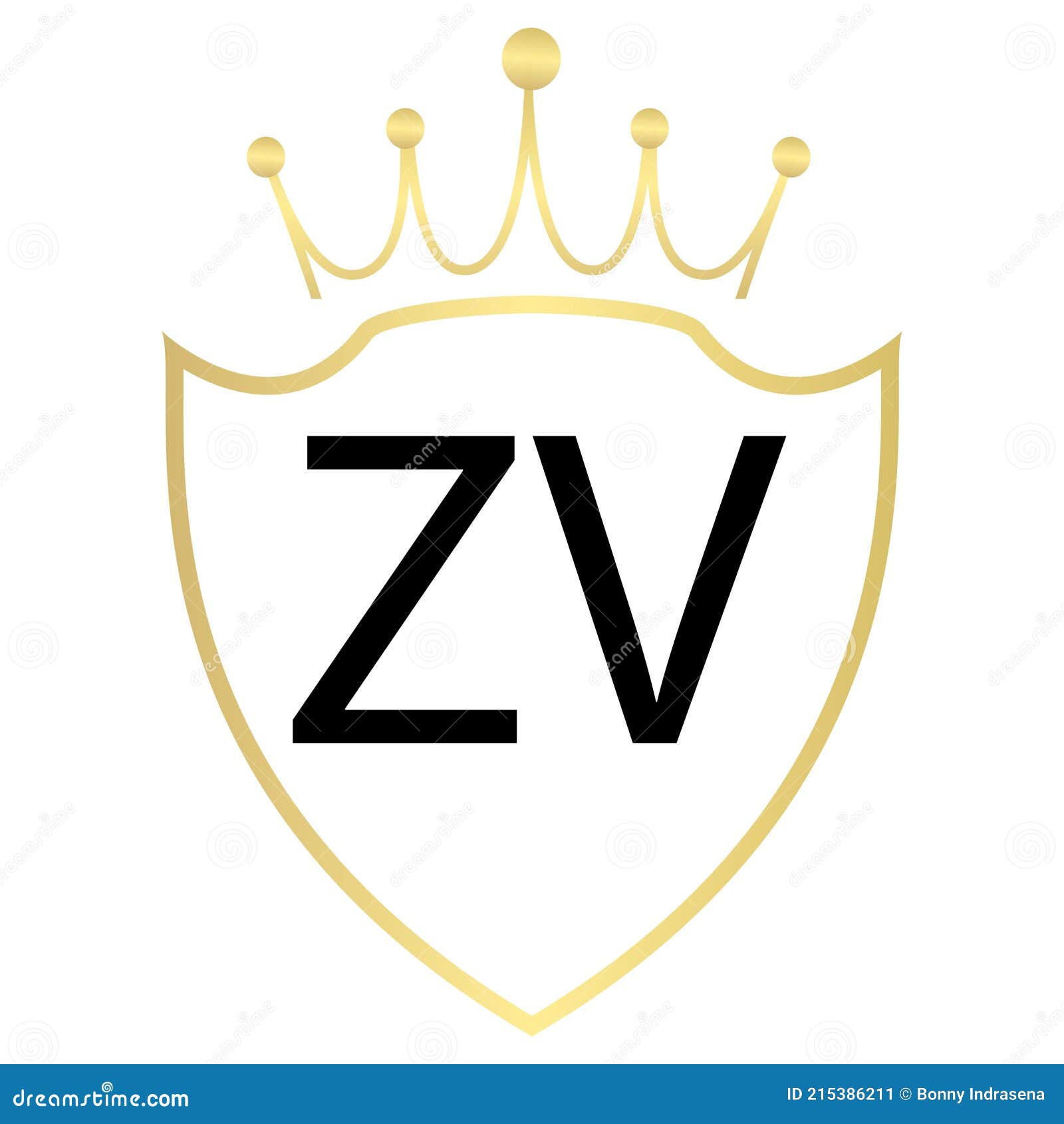 ZV Letter Logo Design with Simple Style Stock Illustration ...