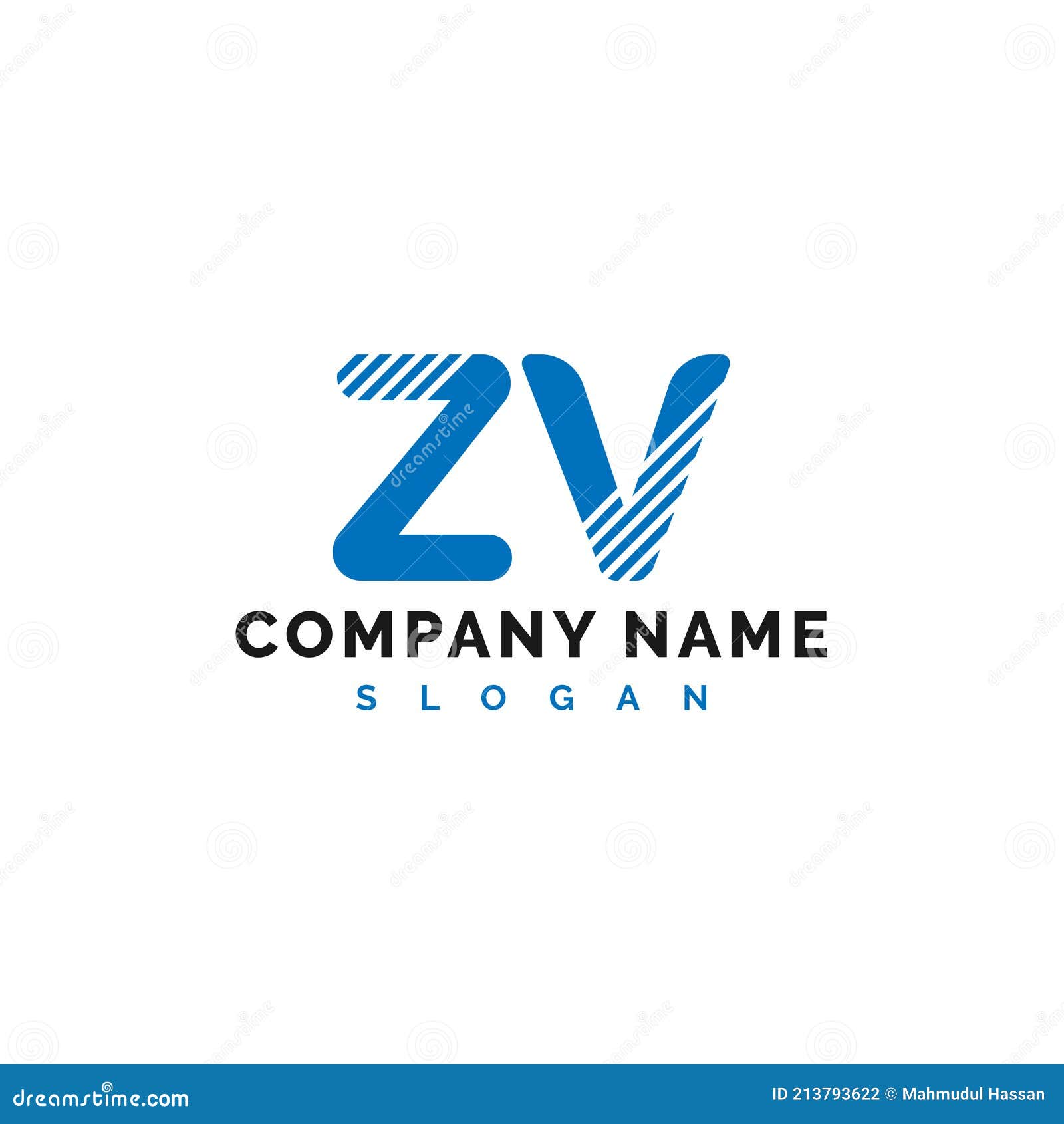 ZV Letter Logo Design. ZV Letter Logo Vector Illustration - Vector ...