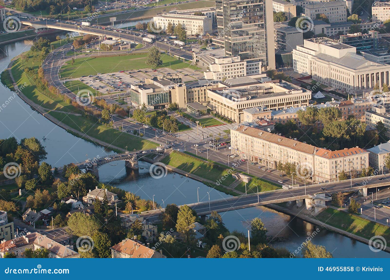 Zverynas Y Neris River En Vilna, Lituania Foto de archivo - Imagen de ...