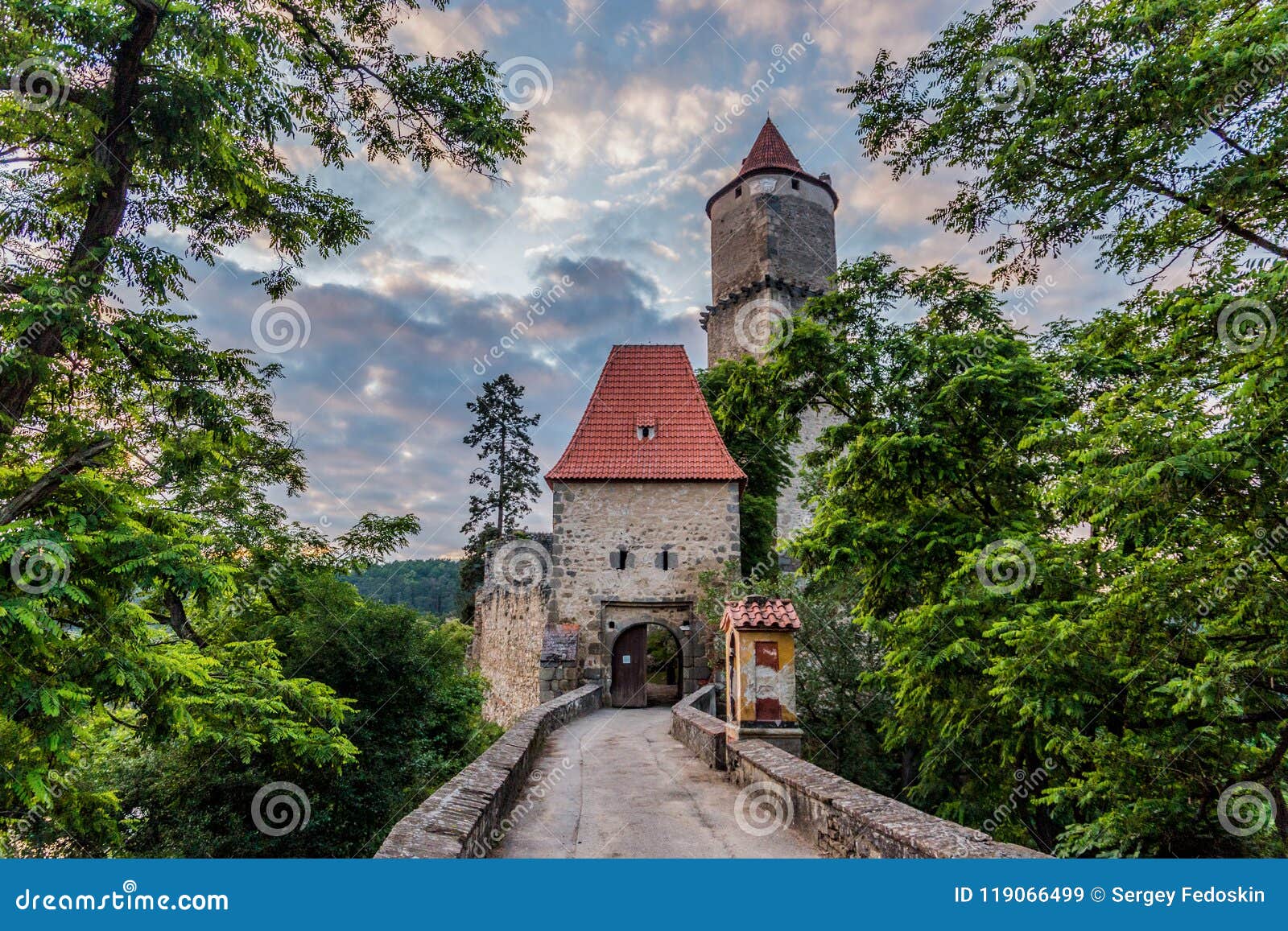 Zvikov Castle, Summer Evening. Czech Republic. Stock Image - Image of ...