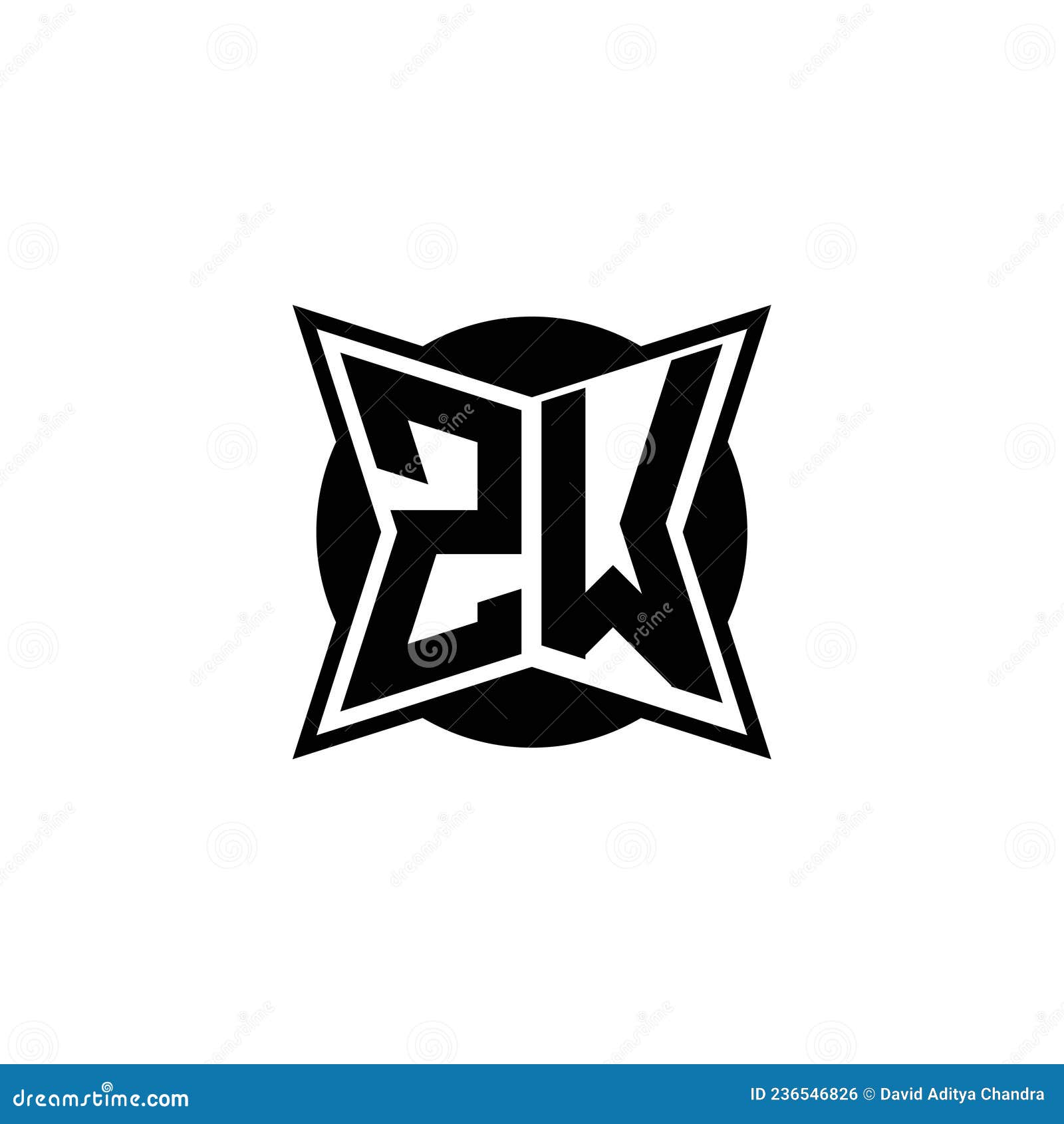 ZW Logo Monogram Geometric Modern Design Stock Vector - Illustration of ...