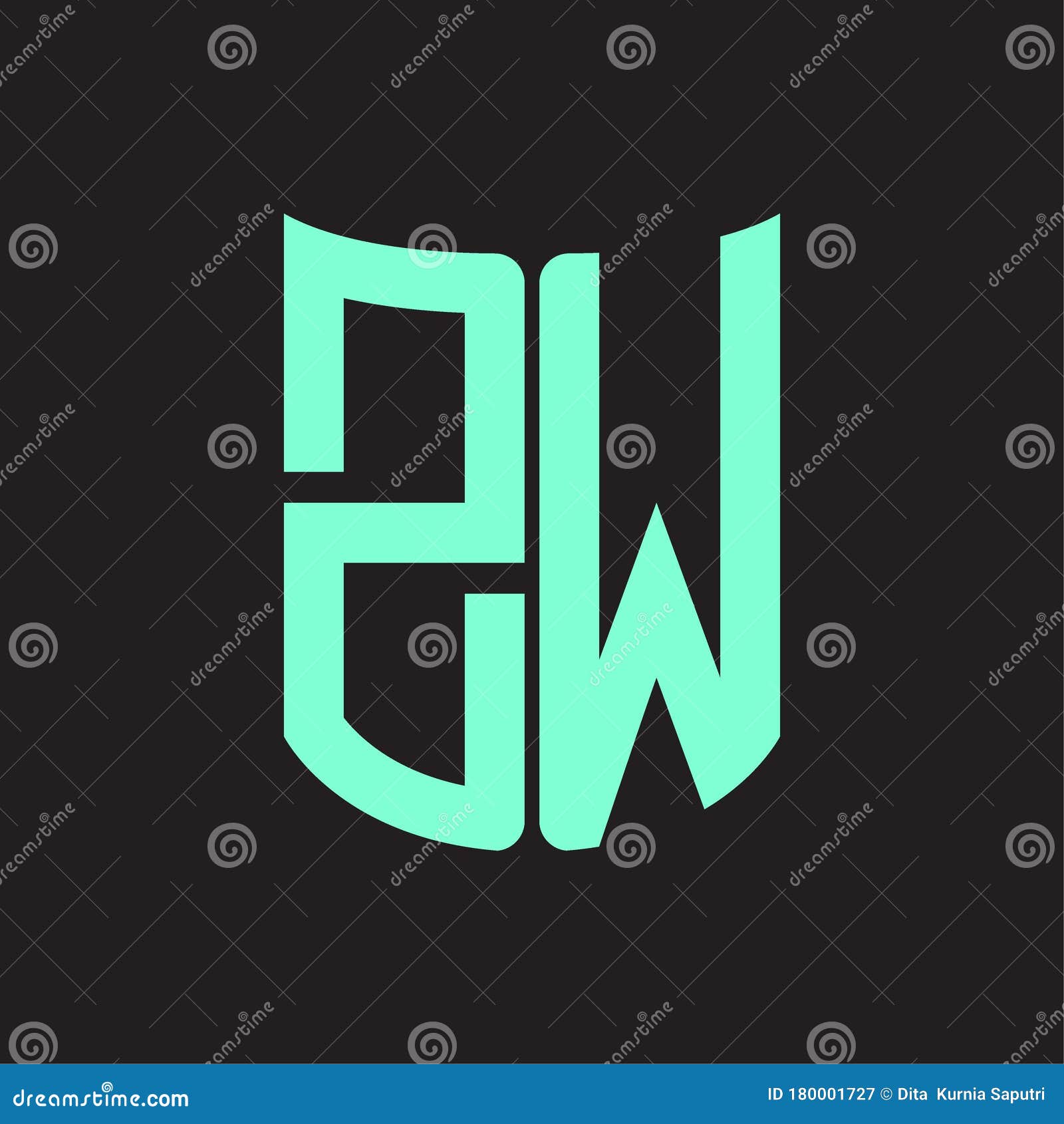 ZW Logo Monogram with Ribbon Style Design Template Stock Vector ...