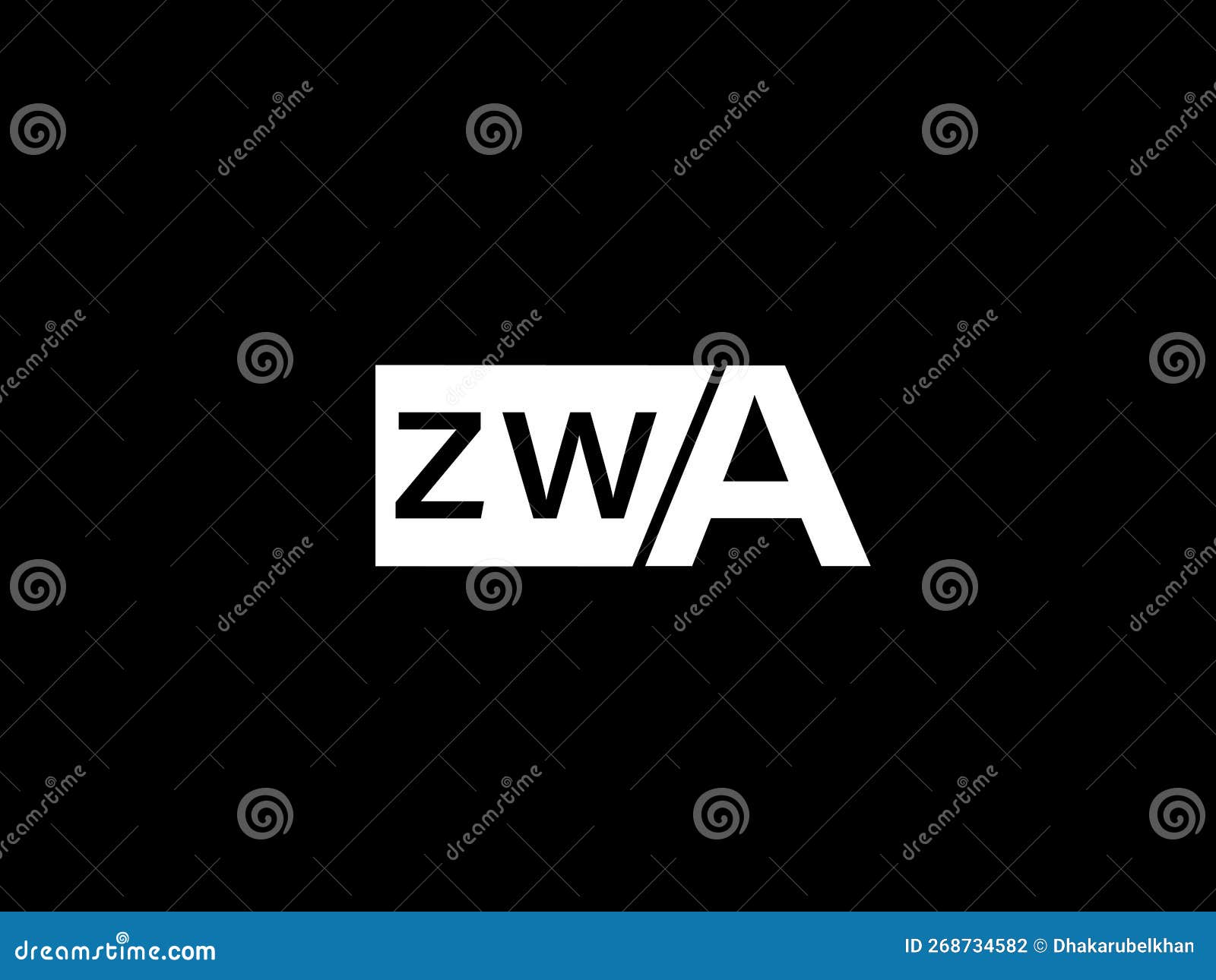 ZWA Logo and Graphics Design Vector Art, Icons Isolated on Black ...