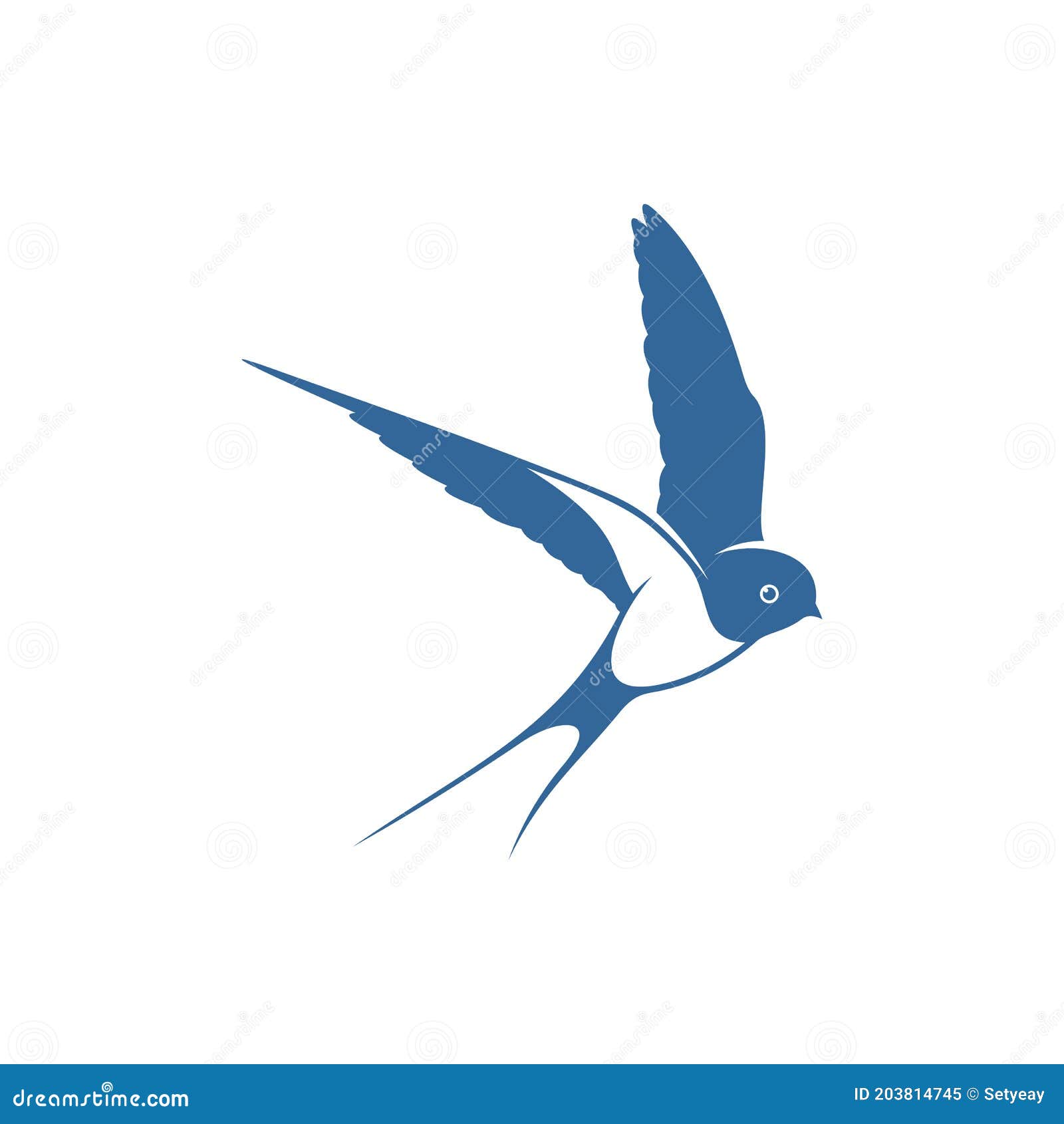 Zwaluw Logo Vectorsjabloon Creatief Zwaluw Logo Ontwerppictogramsymbool ...