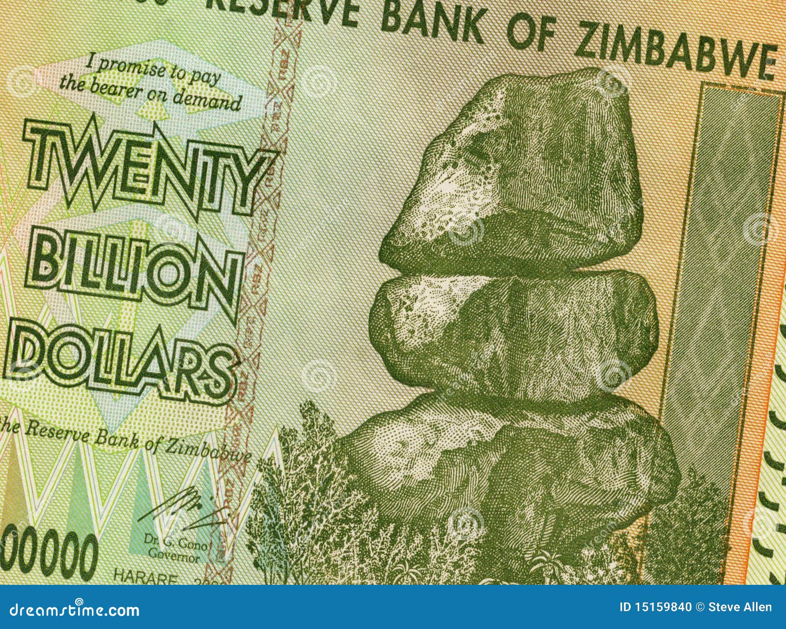 Zwanzig Milliarde Dollar - Zimbabwe Stockfoto - Bild von querneigungen ...
