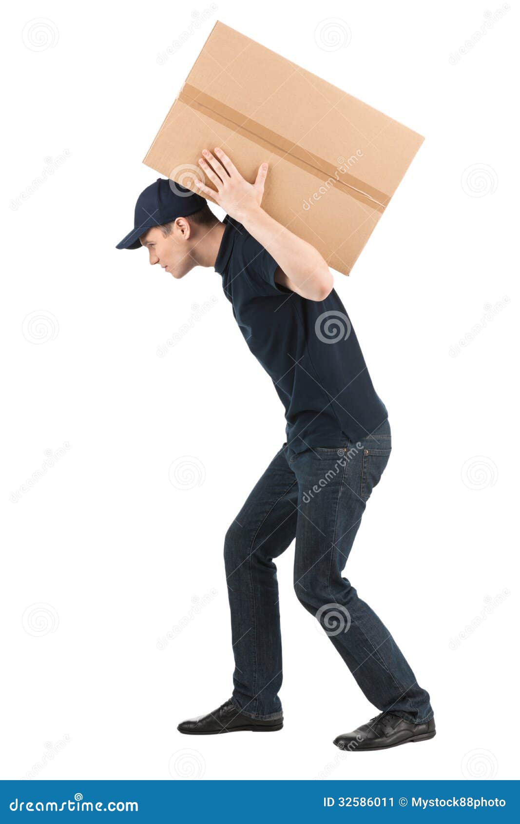 Zware doos. stock afbeelding. Image of vervoer, uiting - 32586011