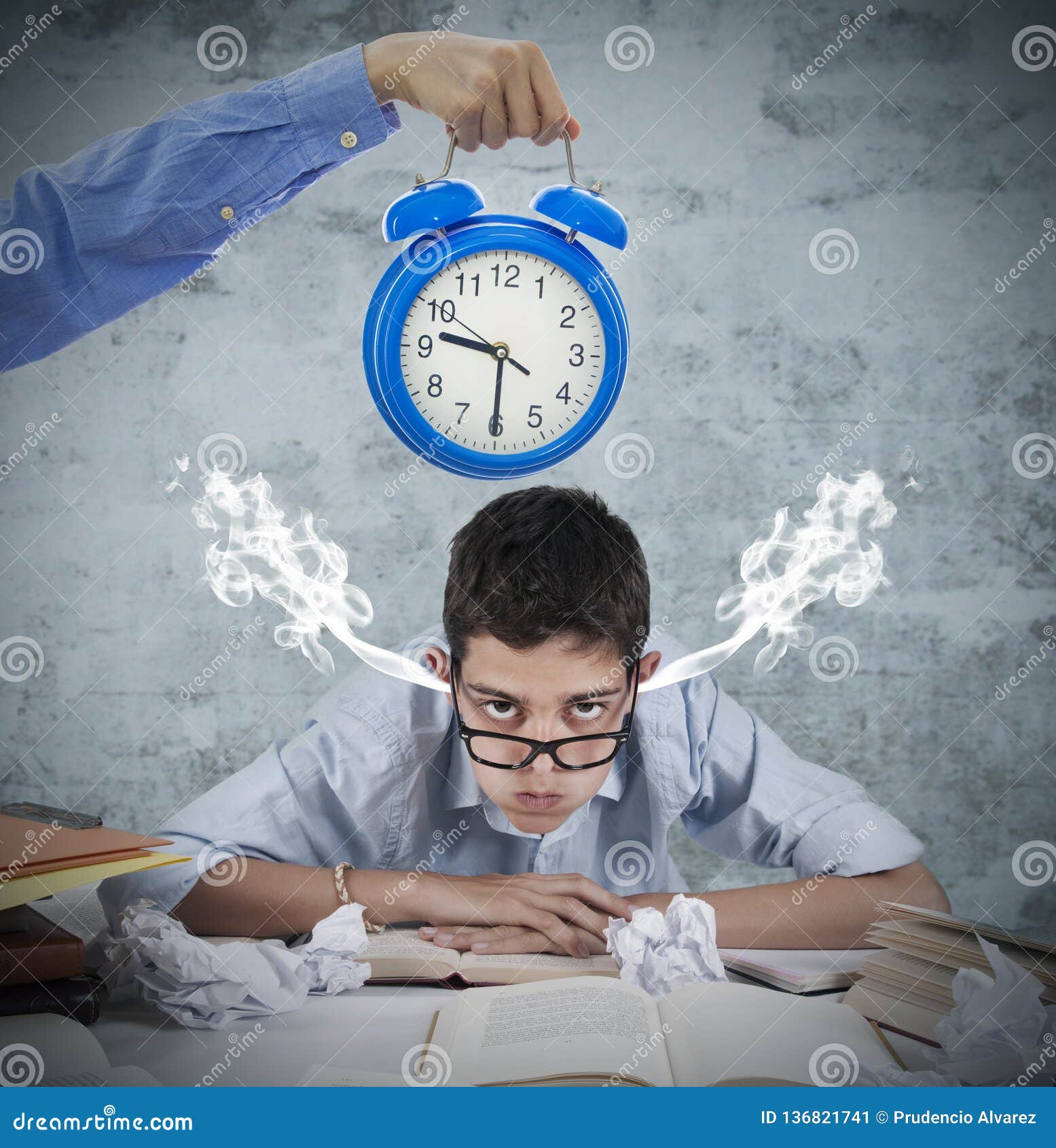 Zware student en vermoeid stock illustratie. Illustration of ...