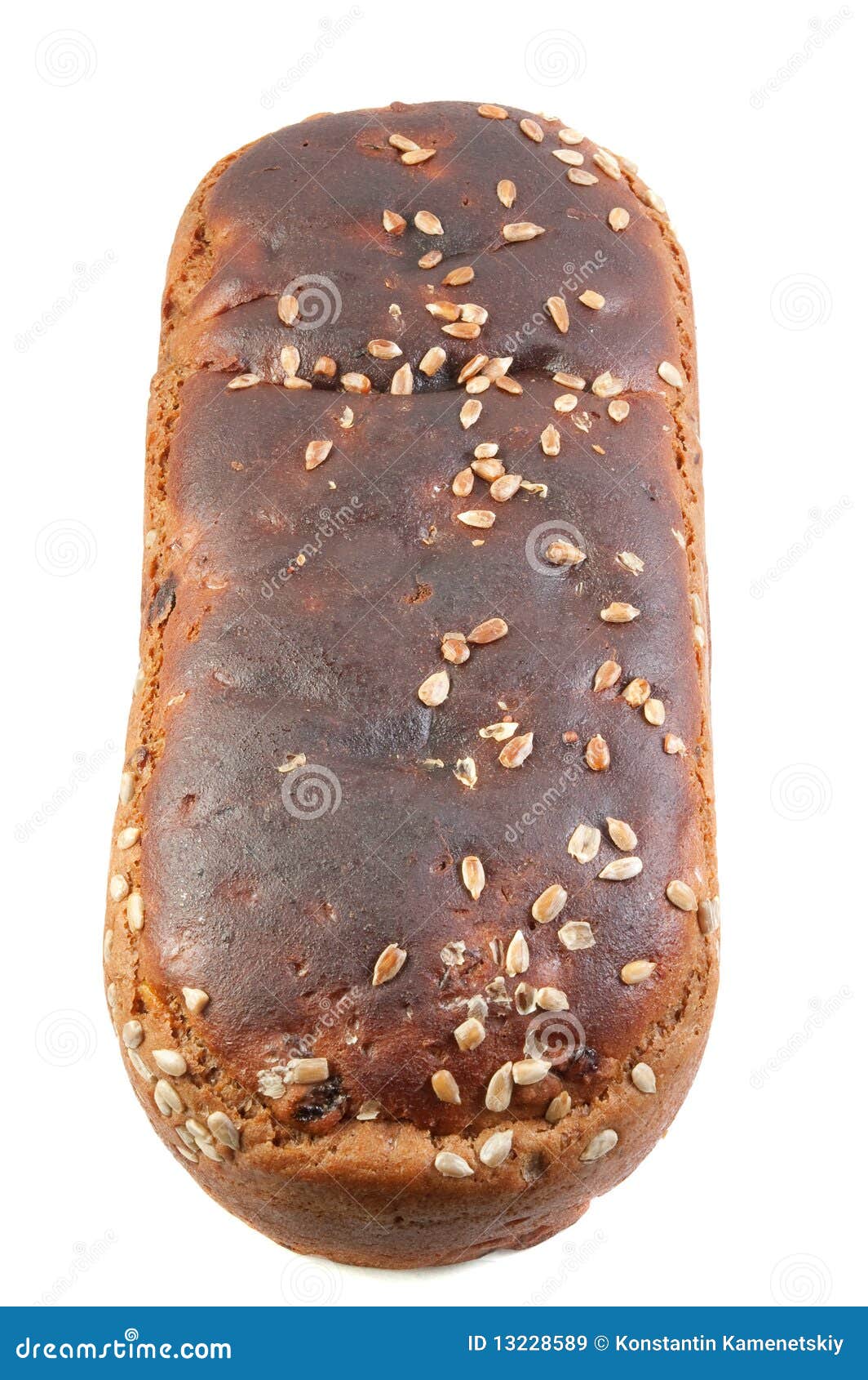 Zwart Brood Met Zonnebloemzaden Stock Afbeelding - Image of ingrediënt ...