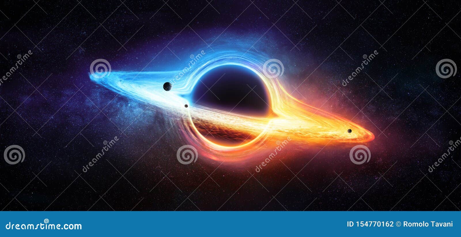 Zwart Gat in de Ruimte stock foto. Image of gloed, astronomie - 154770162