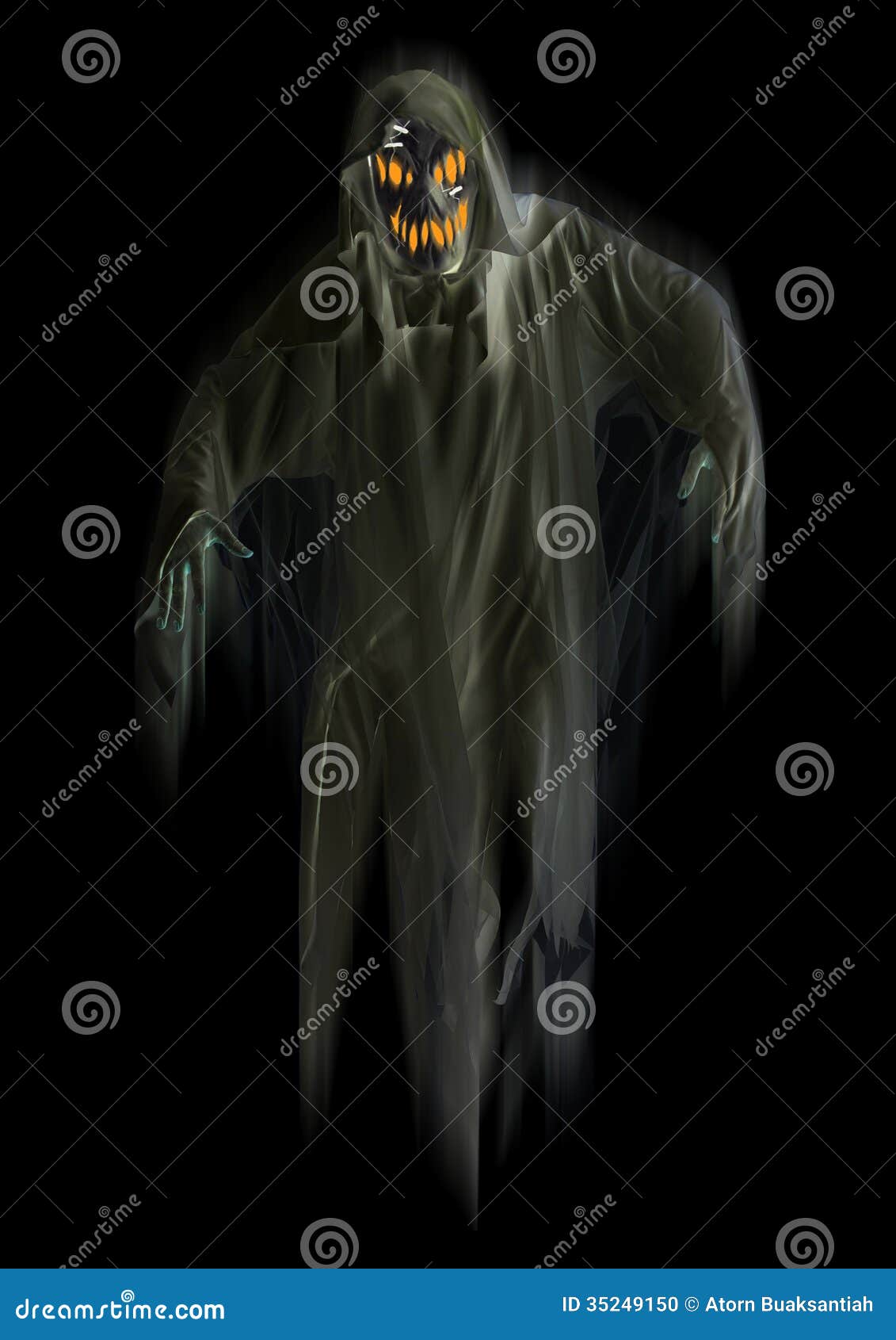 Zwart geïsoleerd Spook stock illustratie. Illustration of halloween ...