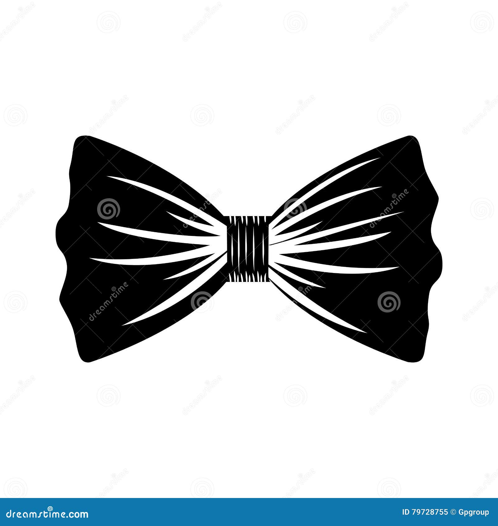 Zwart Silhouet Van Vlinderdas Vector Illustratie - Illustration of decor, decoratie: 79728755