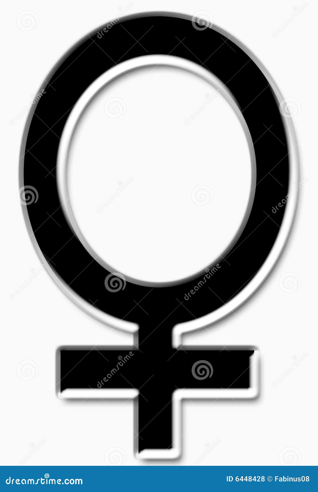 Zwart vrouwelijk symbool stock illustratie. Illustration of venus - 6448428