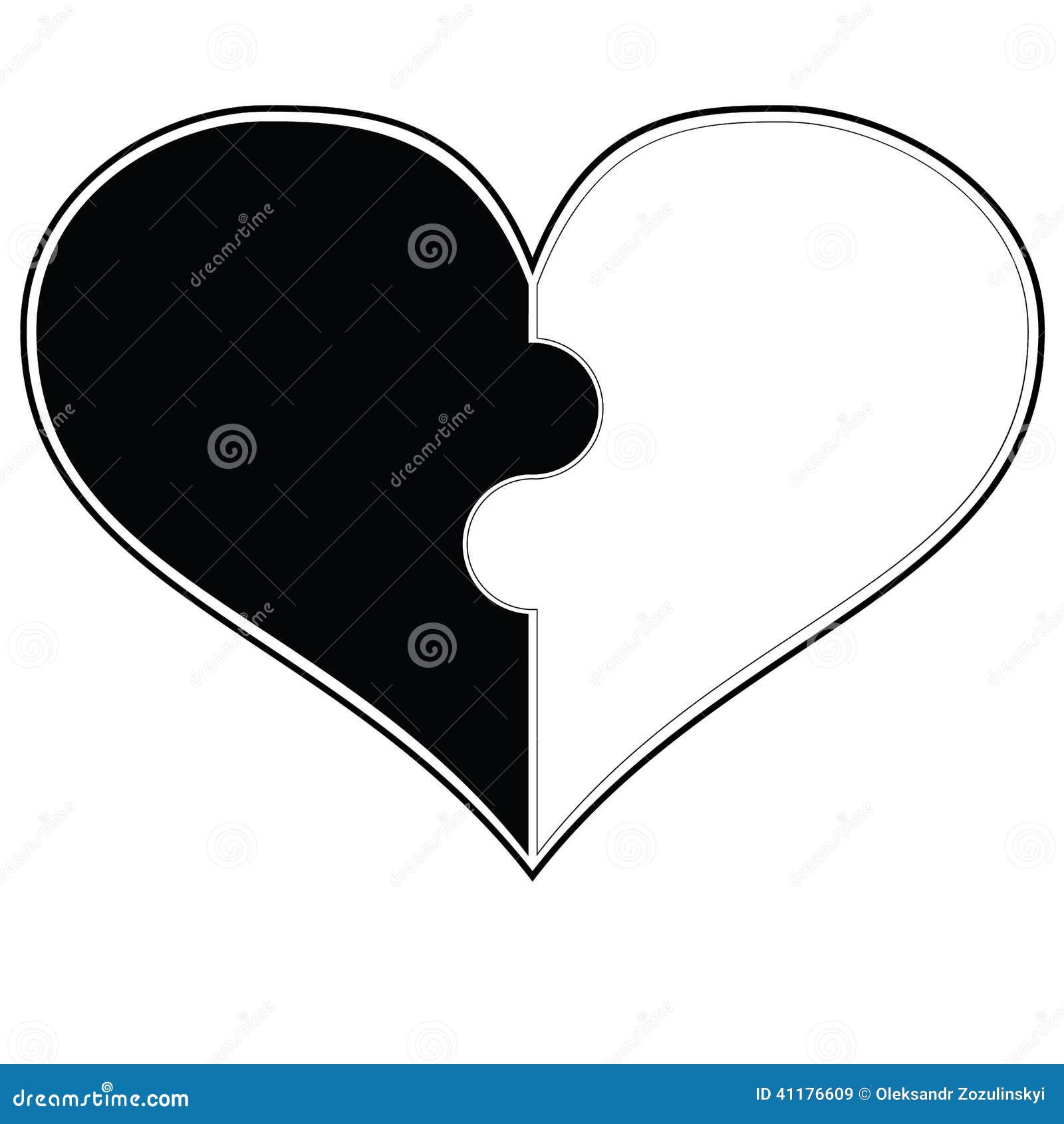 Zwart-wit hart #1 stock illustratie. Illustration of kader - 41176609