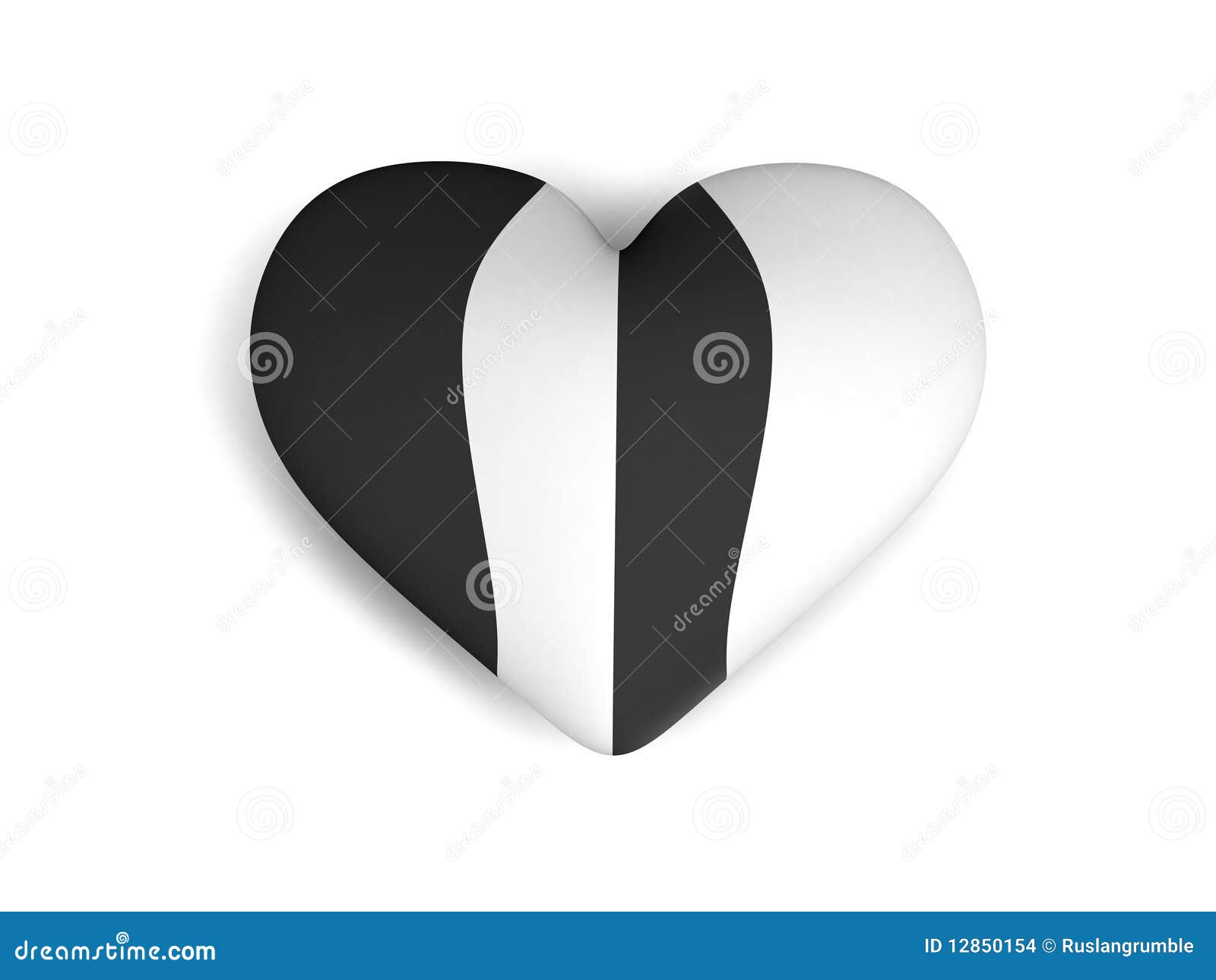 Zwart-wit Hart Dat Op Het Wit Ligt Stock Illustratie - Illustration of ...