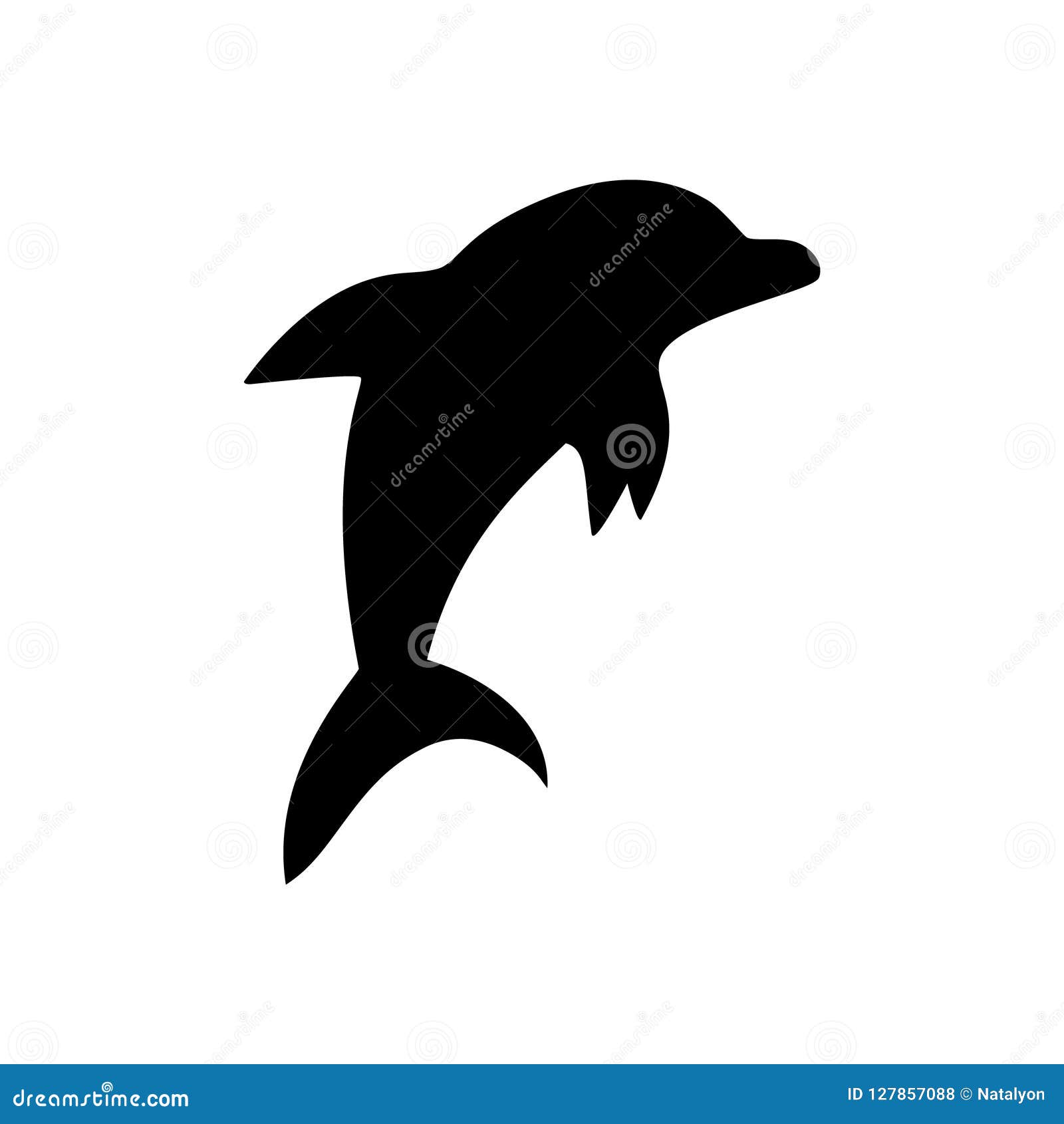 Zwart-wit Het Springen Dolfijn Overzees Dierlijk Symbool ...