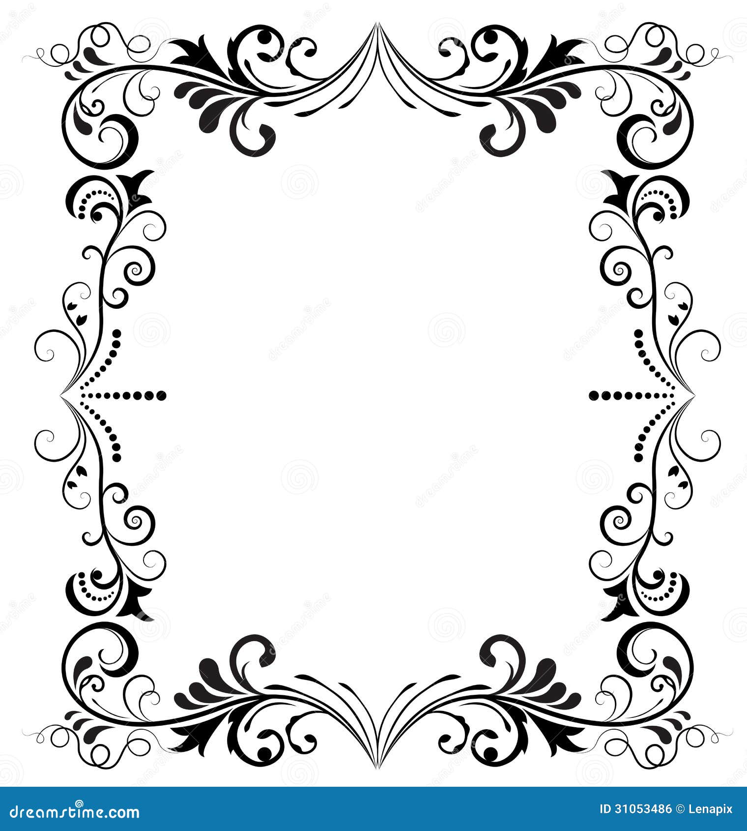 Zwart-wit kader vector illustratie. Illustration of decoratief - 31053486