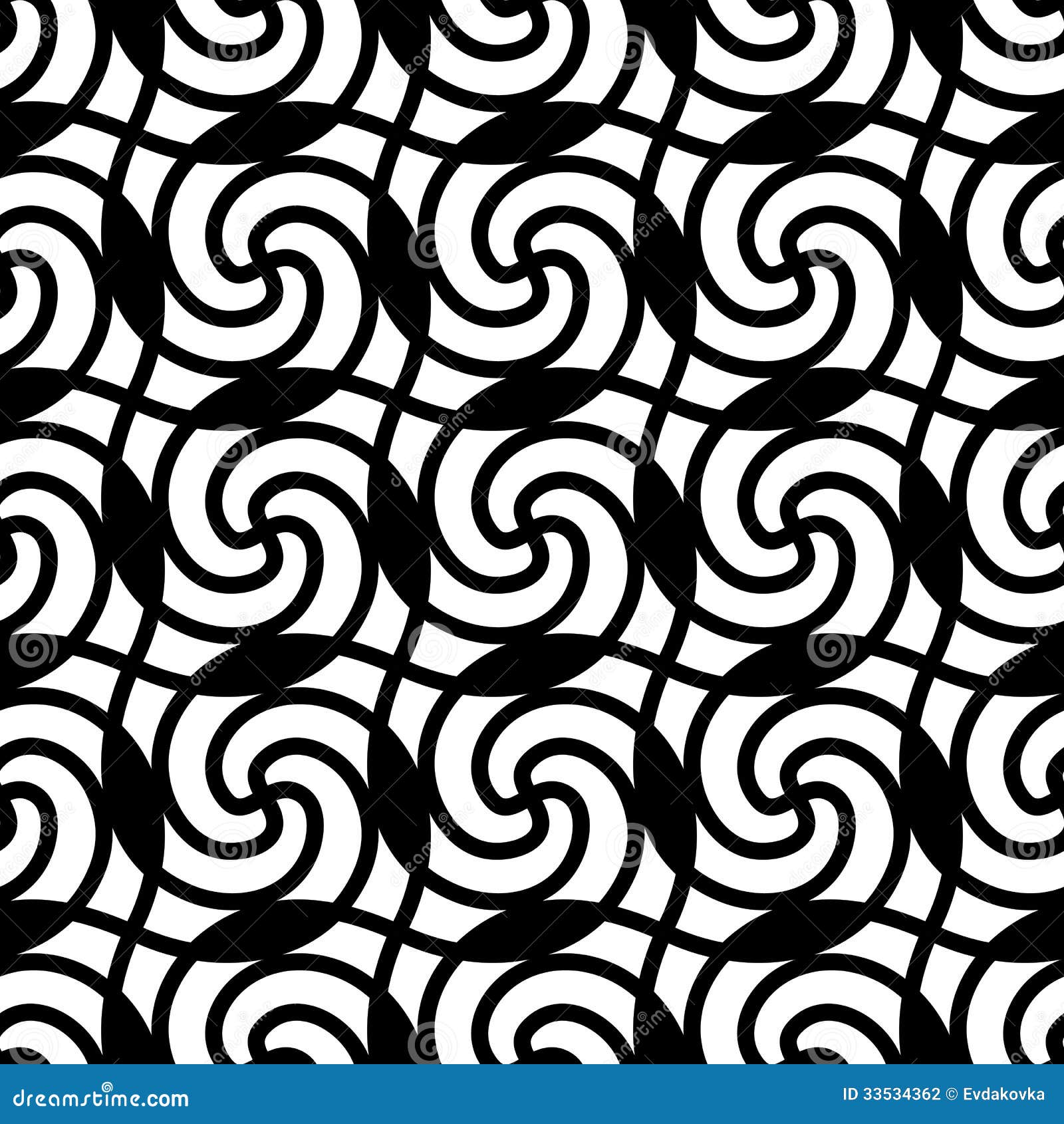 Zwart-wit Naadloos Patroon. Vector Illustratie - Illustration of ...