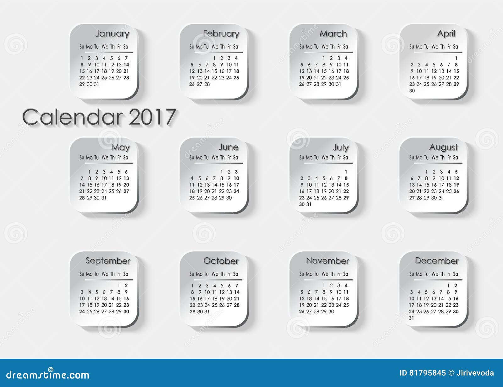 Zwart-witte Kalender in Het Engels Vector Illustratie - Illustration of ...