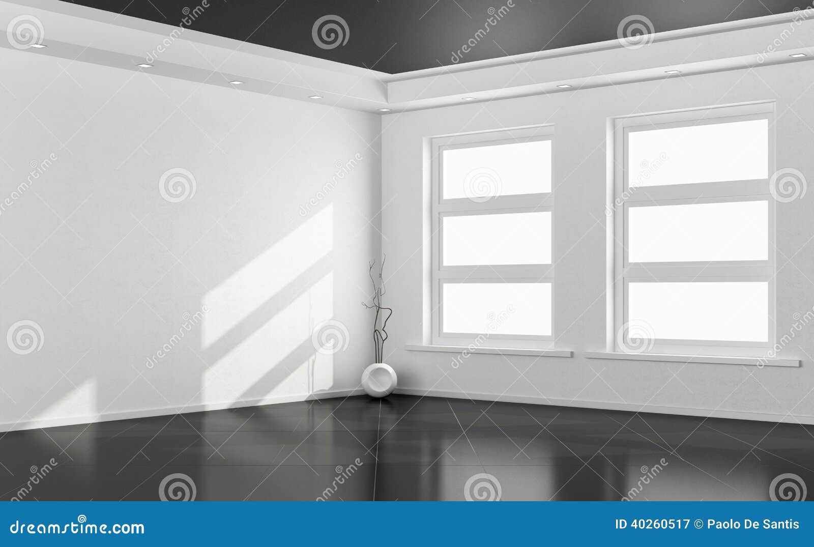 Zwart-witte lege ruimte stock illustratie. Illustration of horizontaal ...