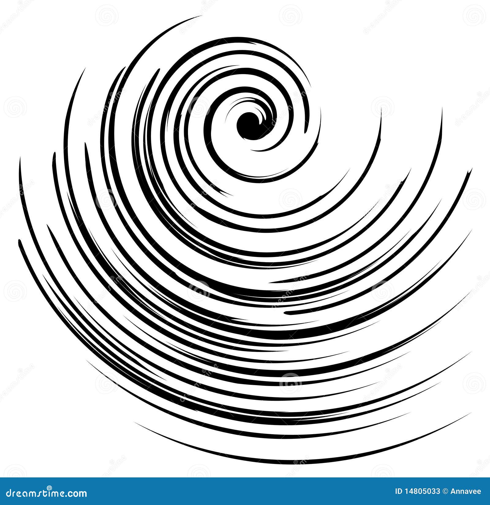 Zwart-witte spiraal vector illustratie. Illustration of ronde - 14805033