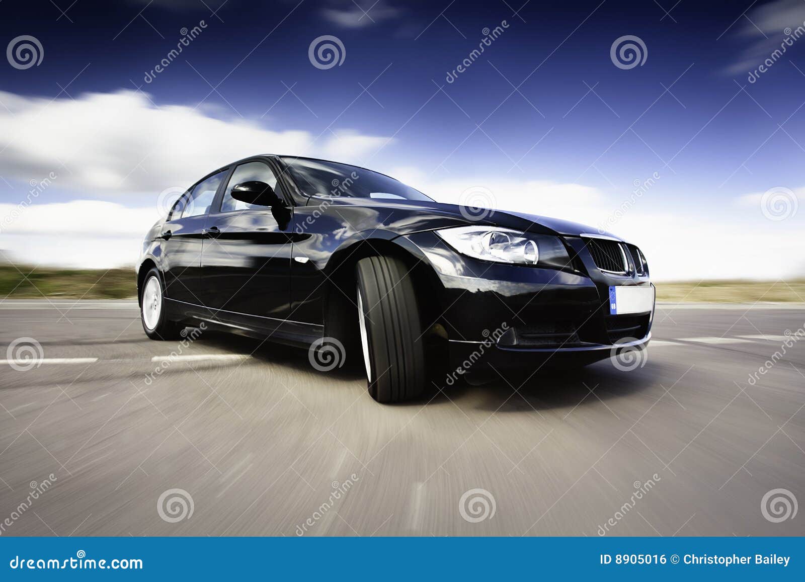 Zwarte Auto in Motie stock foto. Image of straat, snelweg - 8905016