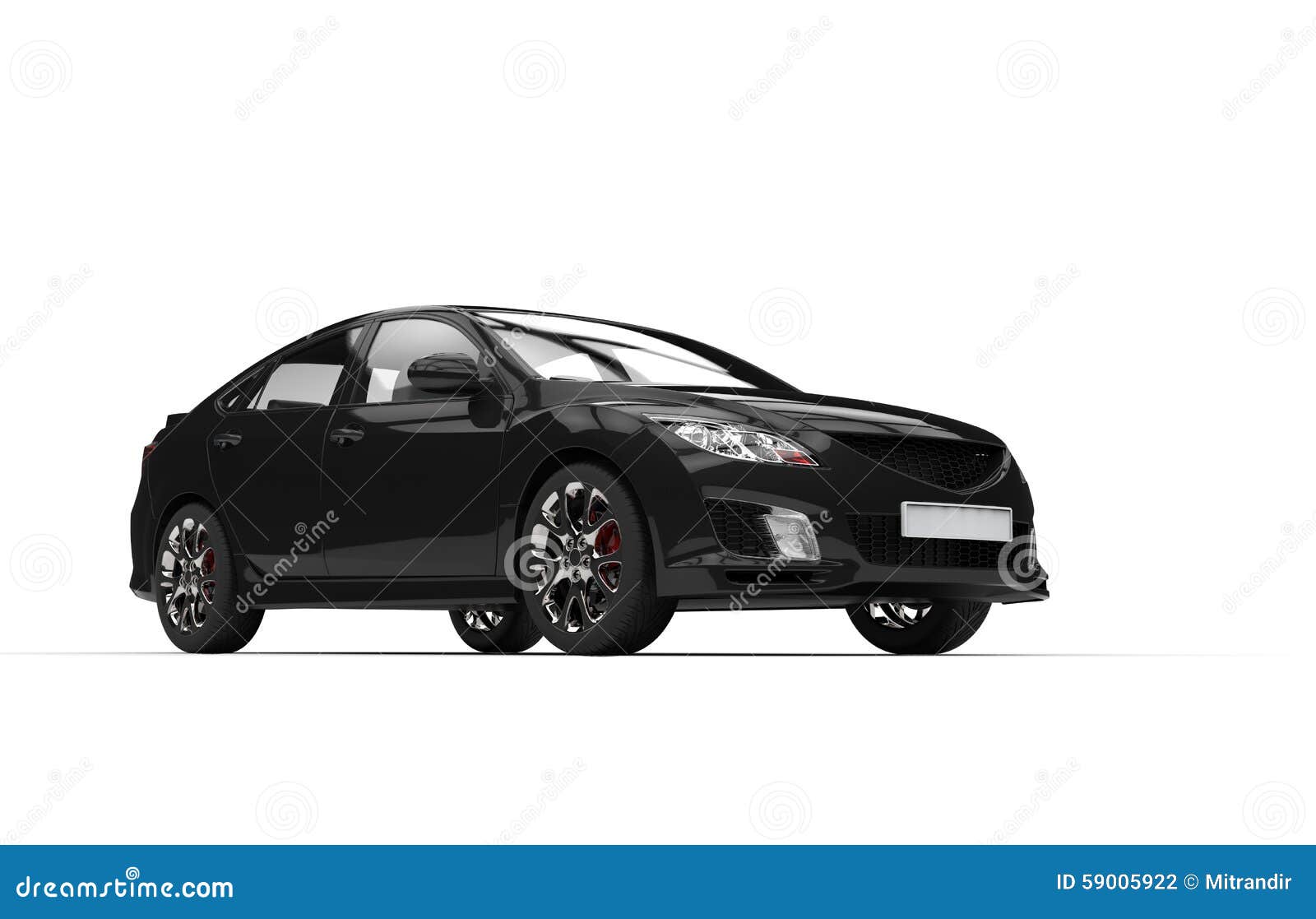 Zwarte auto - zijaanzicht stock illustratie. Illustration of glas ...