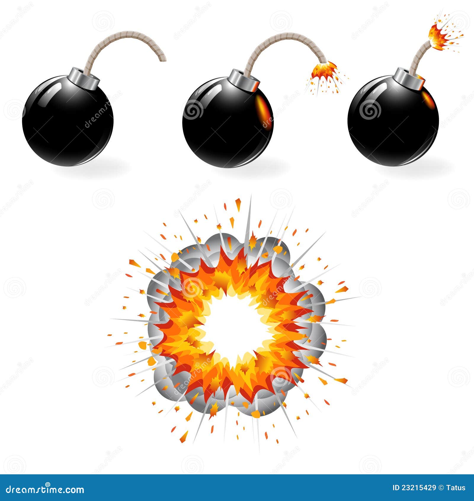 Zwarte Bommen Die, Explosie Branden Vector Illustratie - Illustration ...