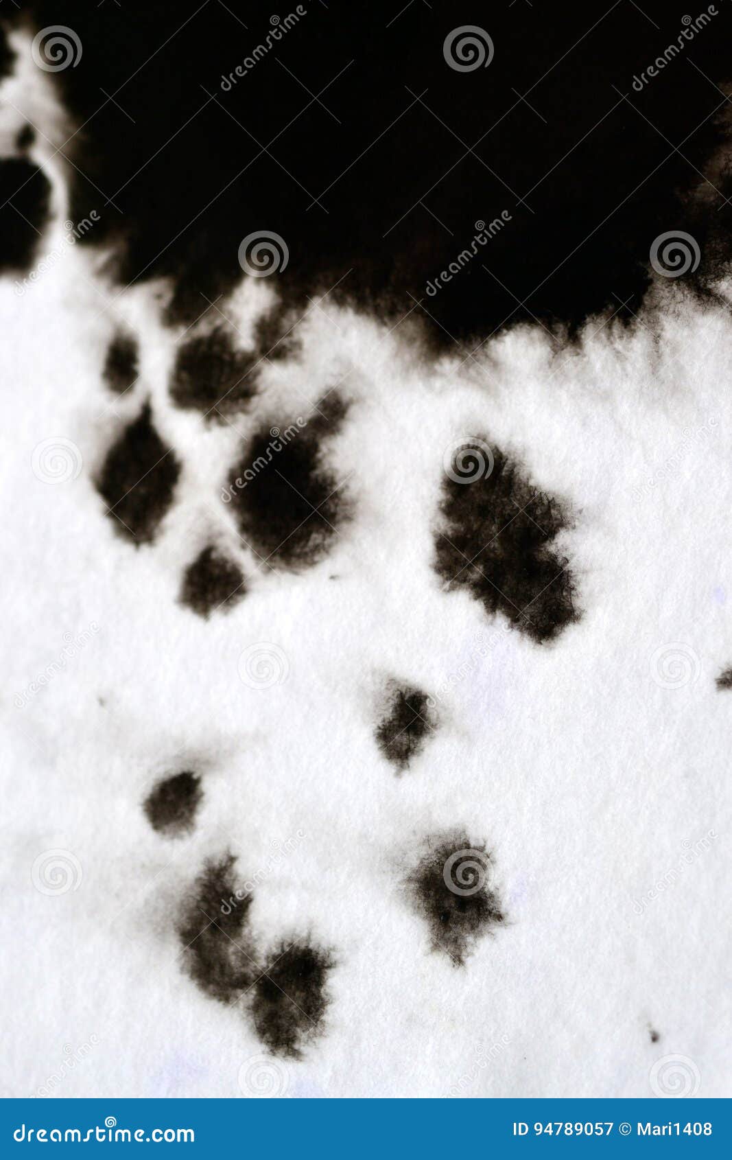 Zwarte Die Inkt Over Wit Close-updocument Wordt Vervoerd Stock ...