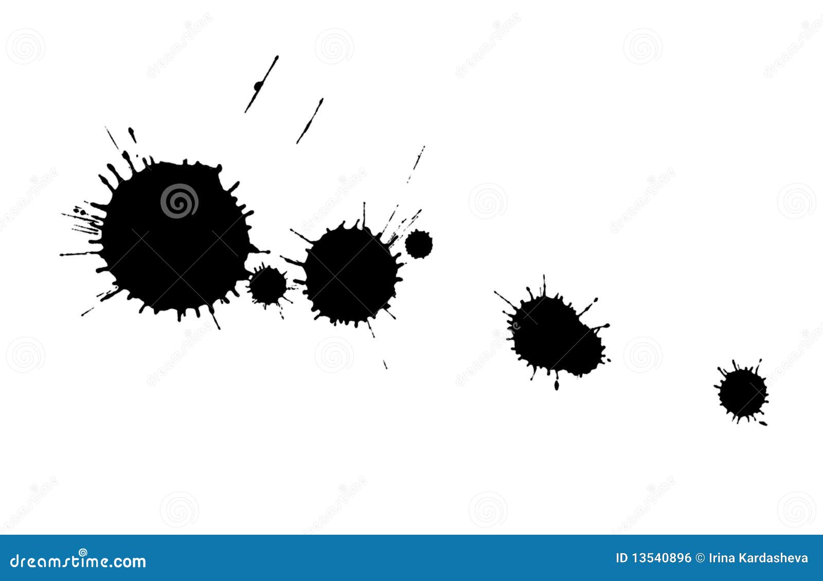 Zwarte inktvlek stock foto. Image of samenvatting, inkt - 13540896