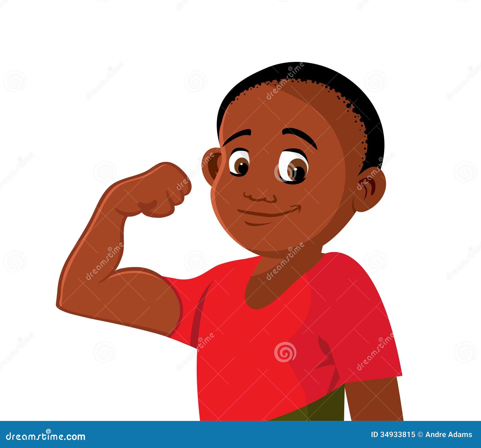 Zwarte Jongens Sterke Verbuiging Vector Illustratie - Illustration of ...