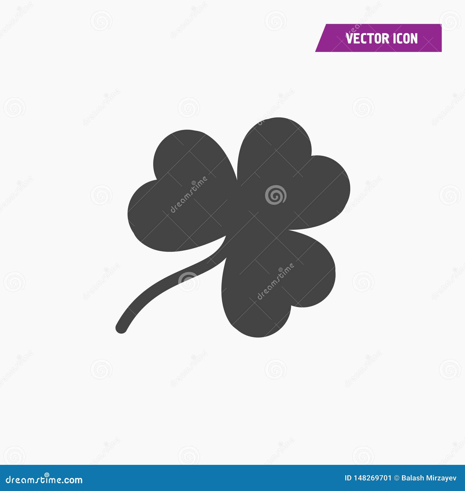 Zwarte Klaver, Het Symbool Van Het Klaverblad Vector Illustratie ...