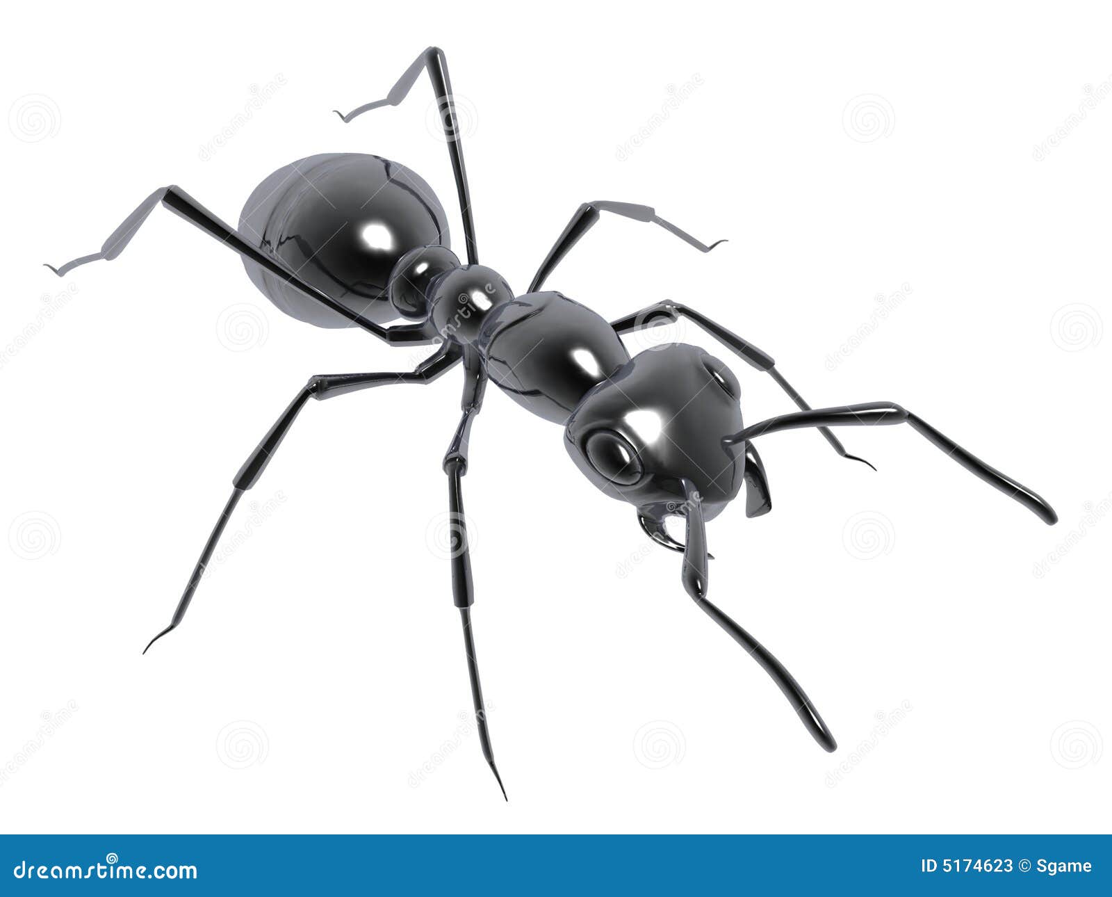 Zwarte mier stock illustratie. Illustration of moeilijk - 5174623