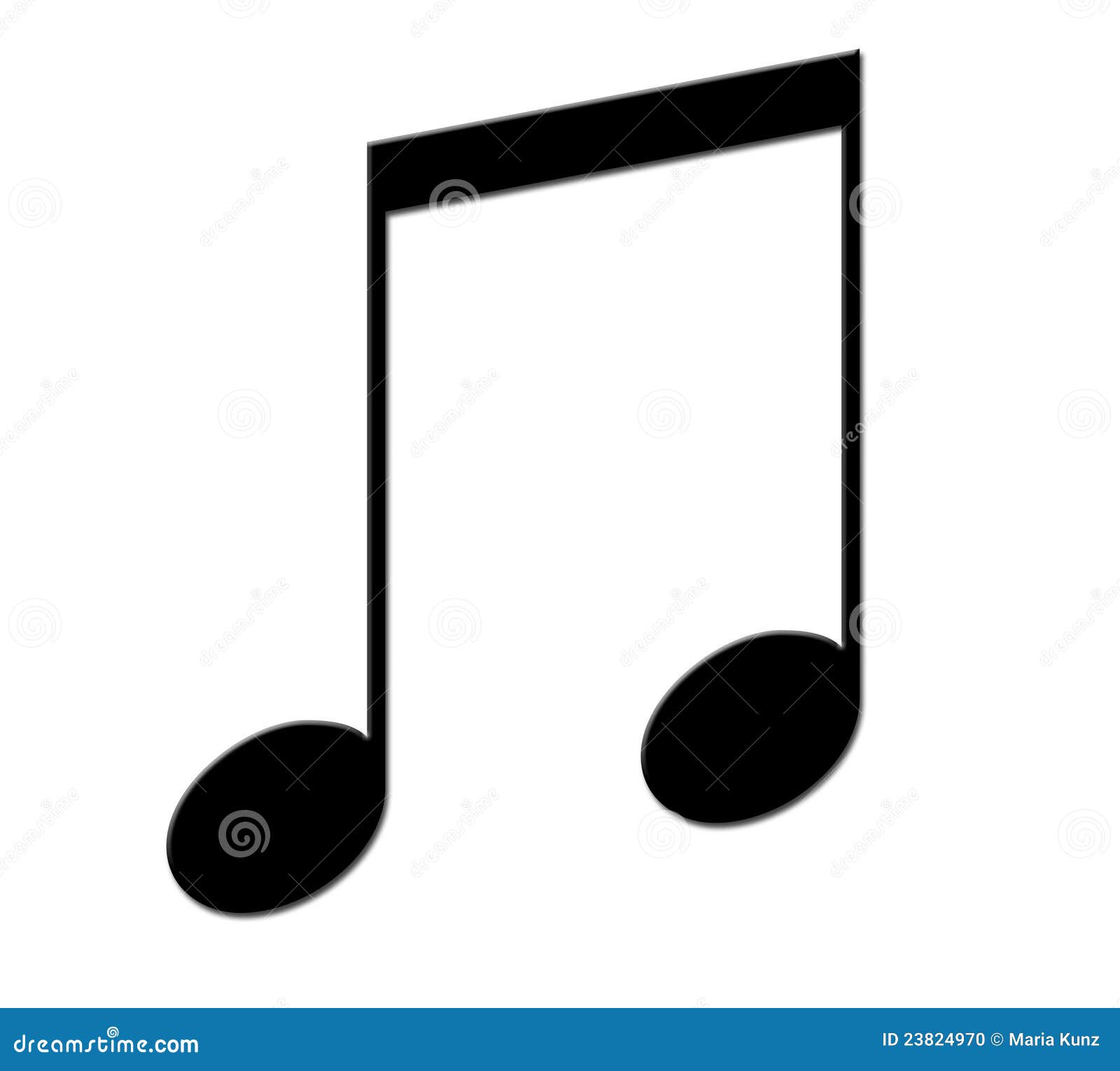 Zwarte Muzieknoot Stock Foto - Afbeelding: 23824970