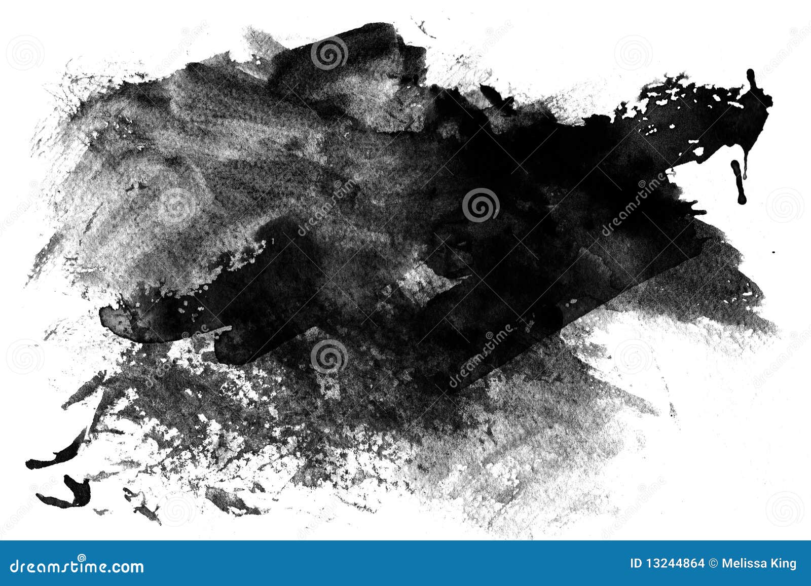 Zwarte Verf Die Op Wit Wordt Gesmeerd Stock Illustratie - Illustration ...