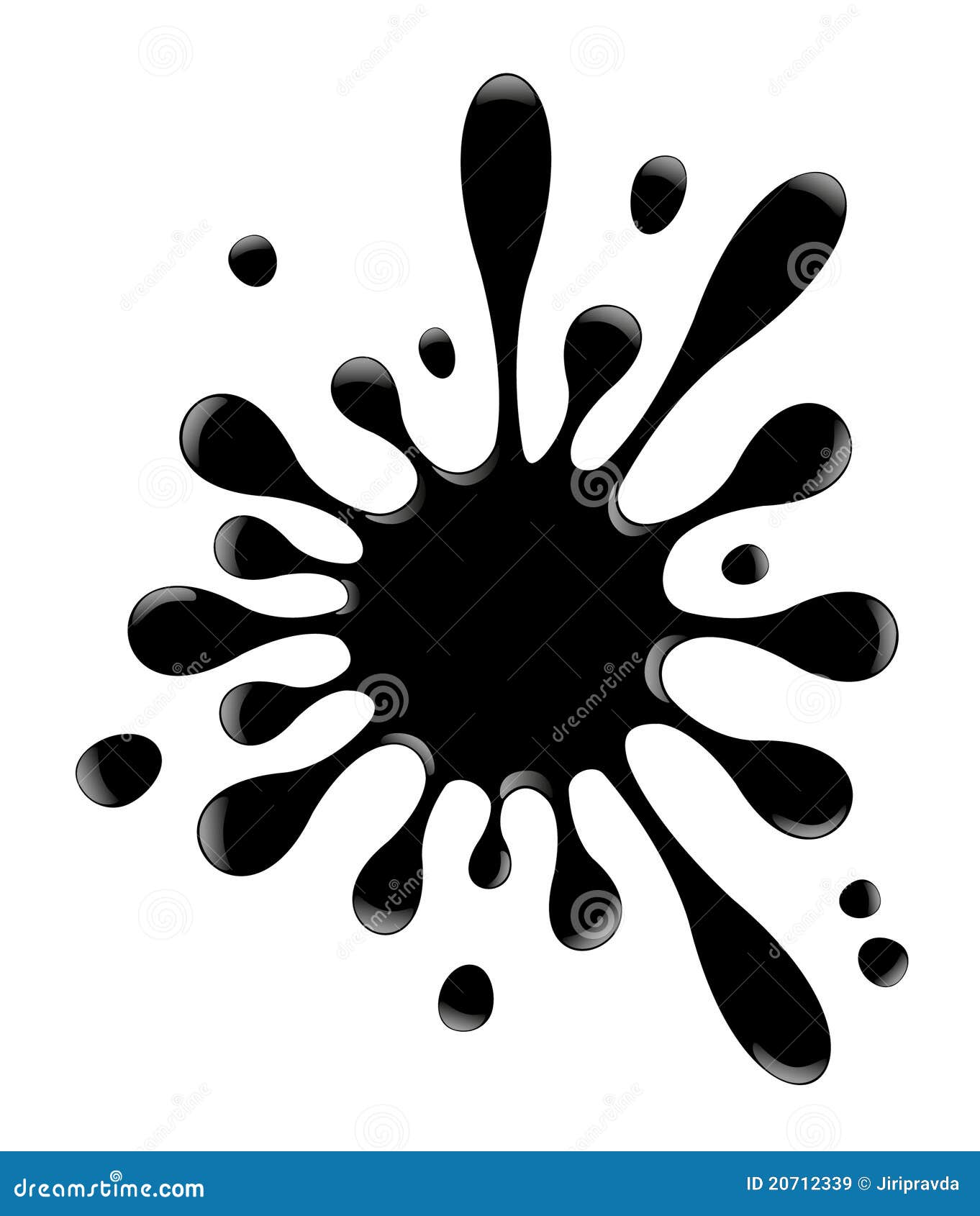 Zwarte vlek vector illustratie. Illustration of vloeistof - 20712339