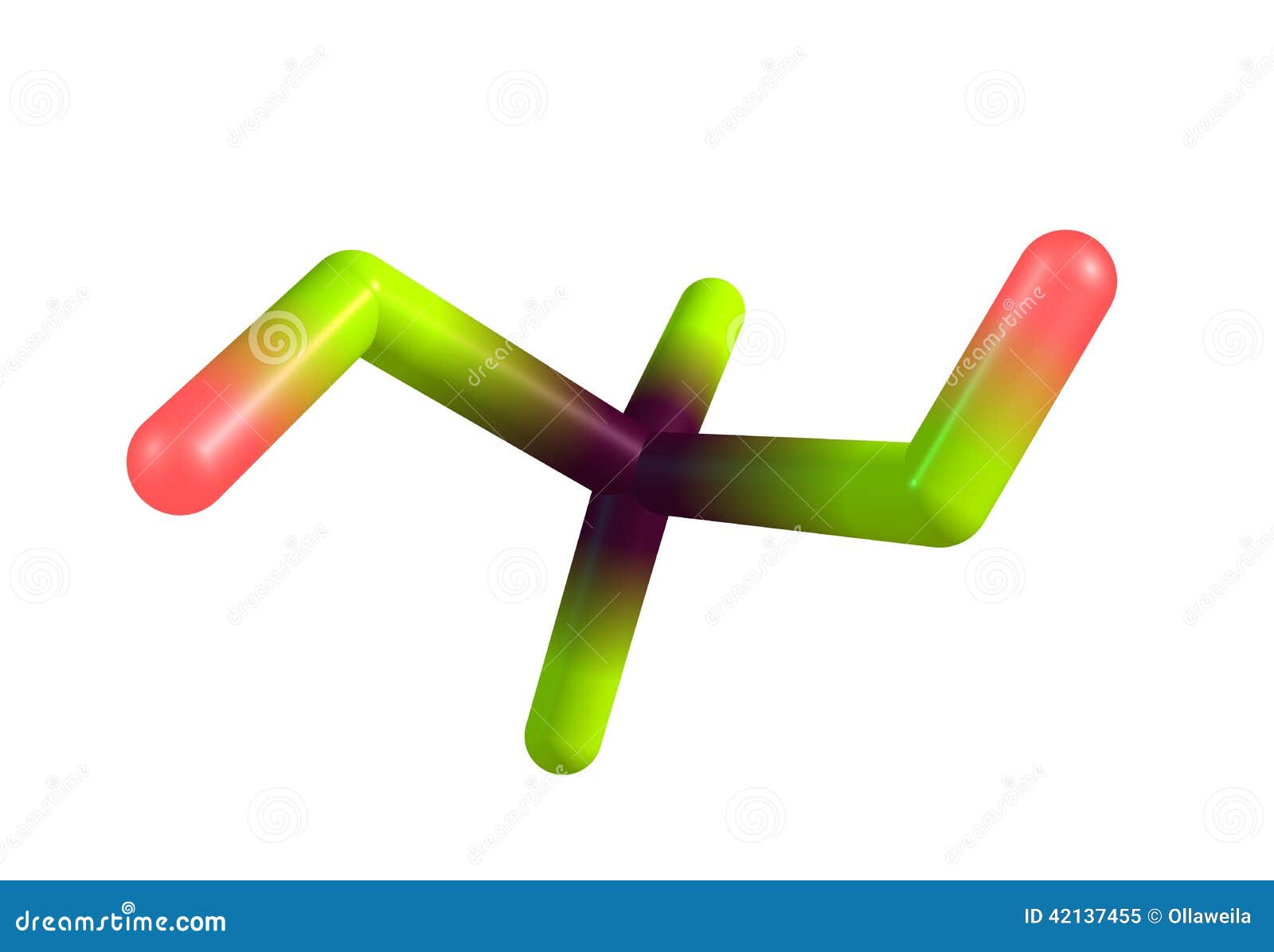 Zwavel Zure Moleculaire Structuur Op Witte Achtergrond Stock ...