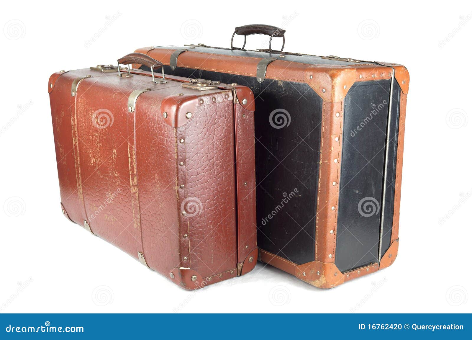 Zwei alte Koffer stockfoto. Bild von zwei, reise, feiertage - 16762420