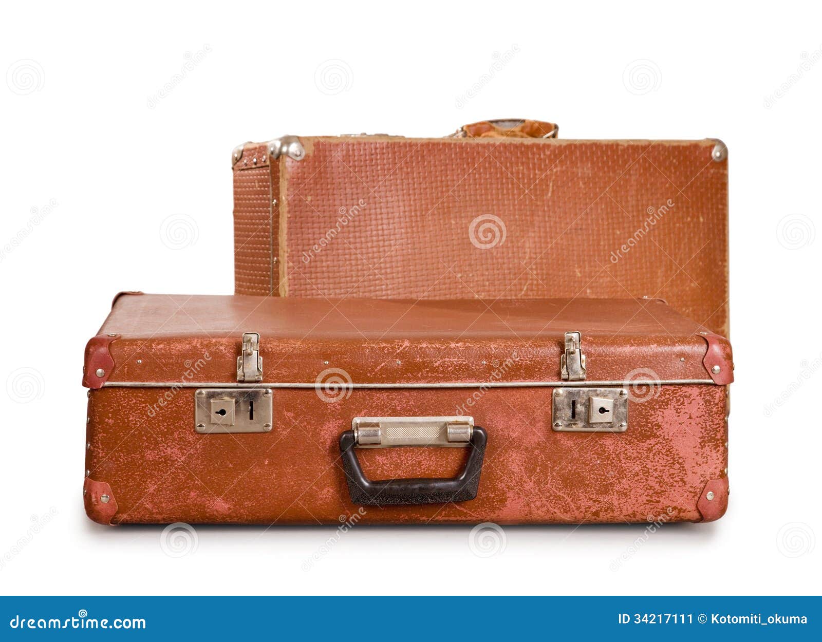 Zwei alte Koffer. stockbild. Bild von klassisch, überholt - 34217111