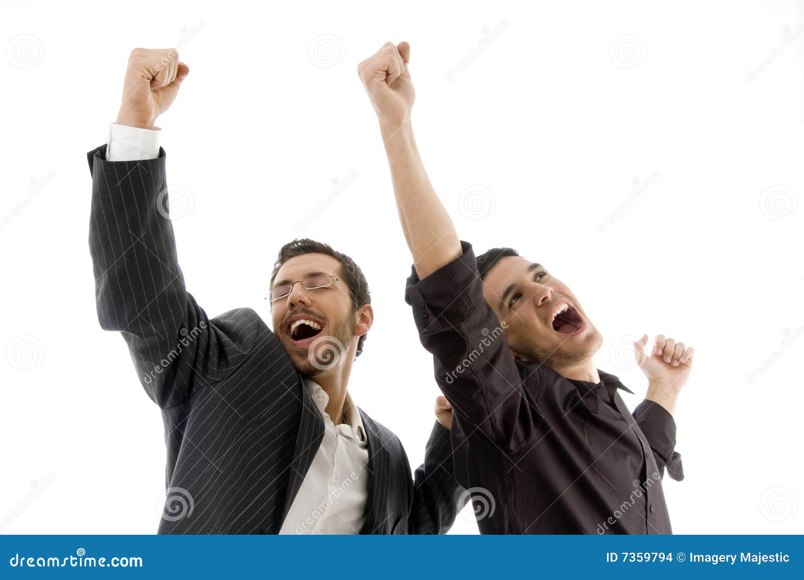 Zwei Berufsleute, Die Erfolg Feiern Stockfoto - Bild von manager ...