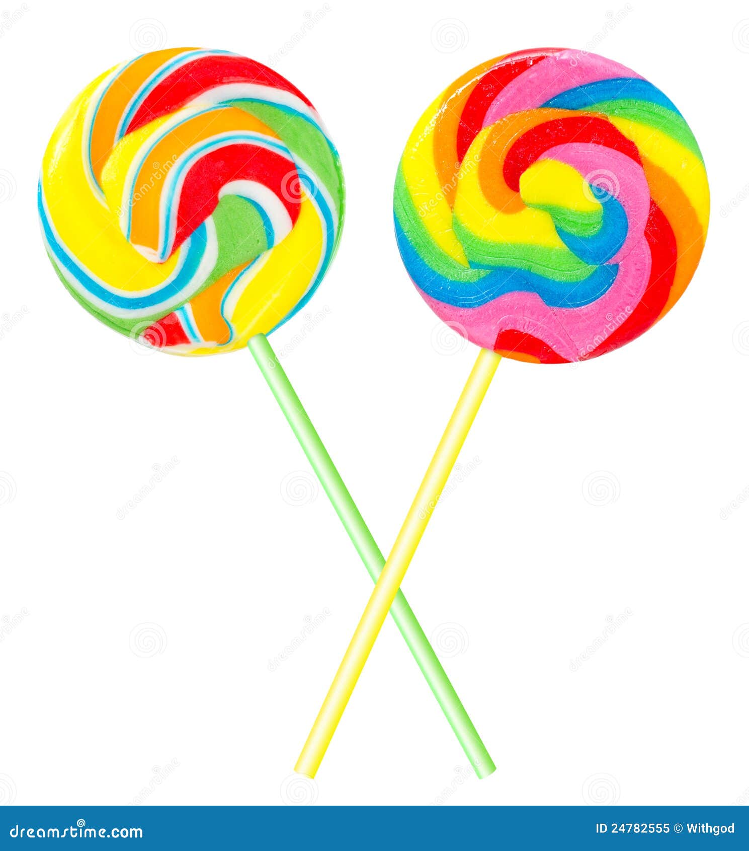 Zwei bunte Lutscher stockbild. Bild von hintergrund, kreisförmig - 24782555