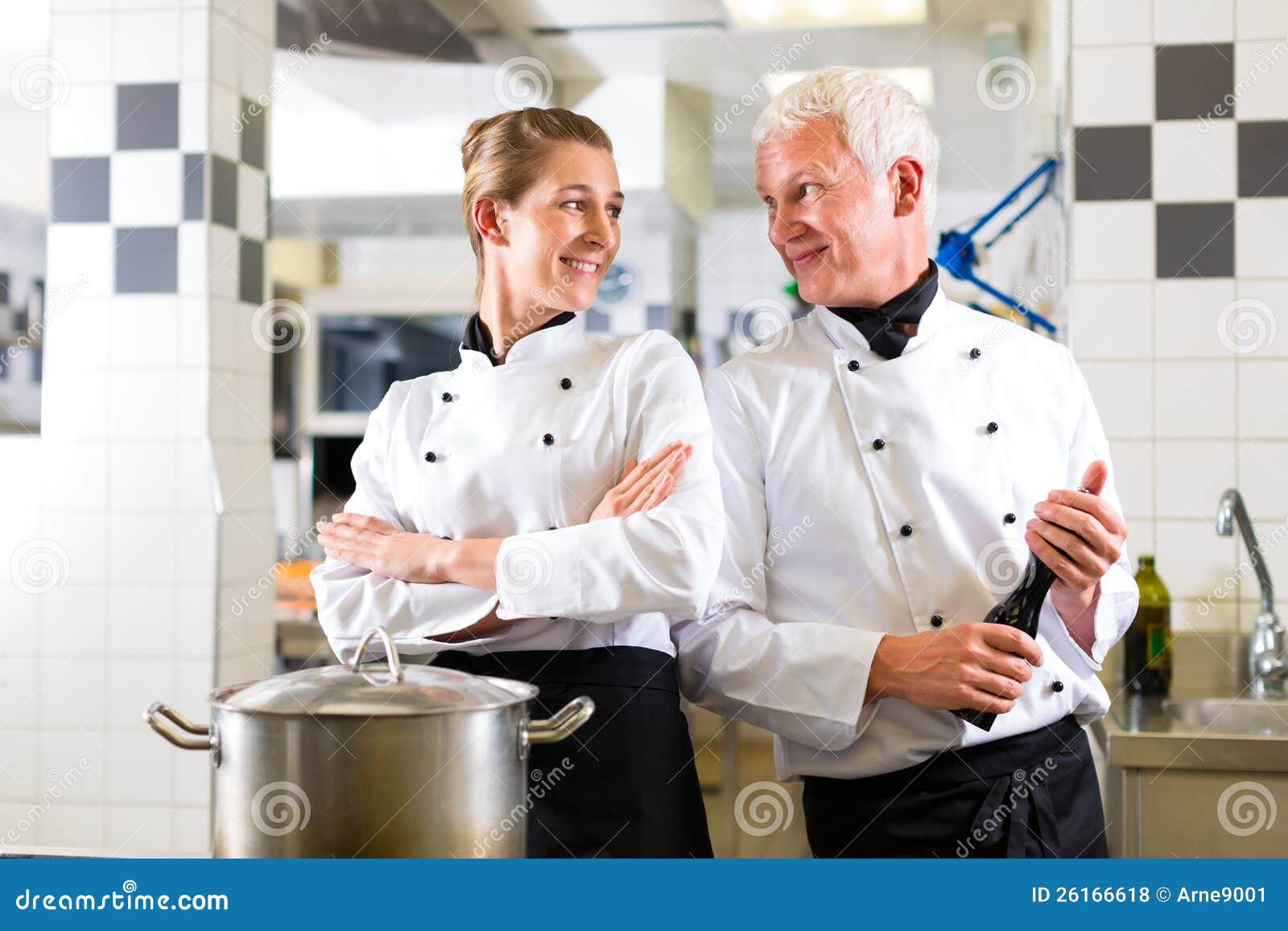 Zwei Chefs Im Team in Der Hotel- Oder Gaststätteküche Stockfoto - Bild ...