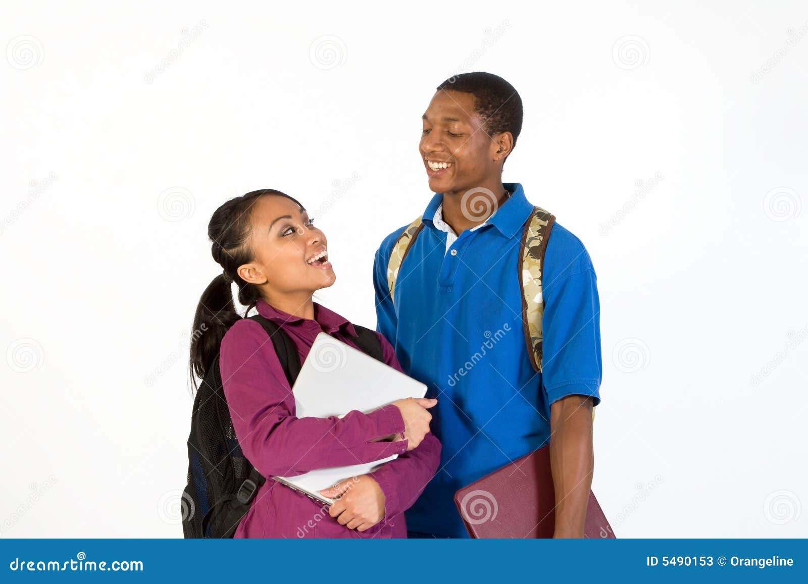 Zwei Lachende Studenten - Horizontal Bild. Bild: 5490153