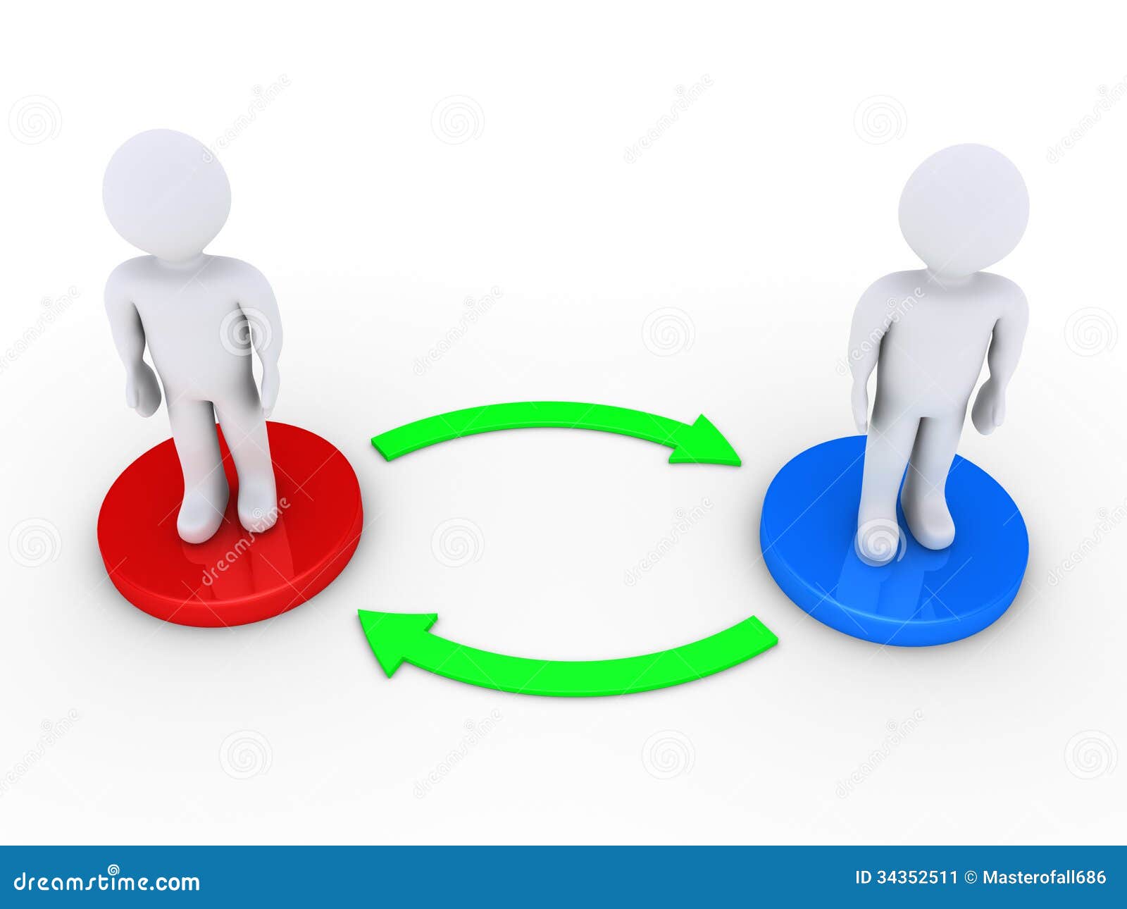 Zwei Leute Wirken Auf Einander Ein Stock Abbildung - Illustration von ...