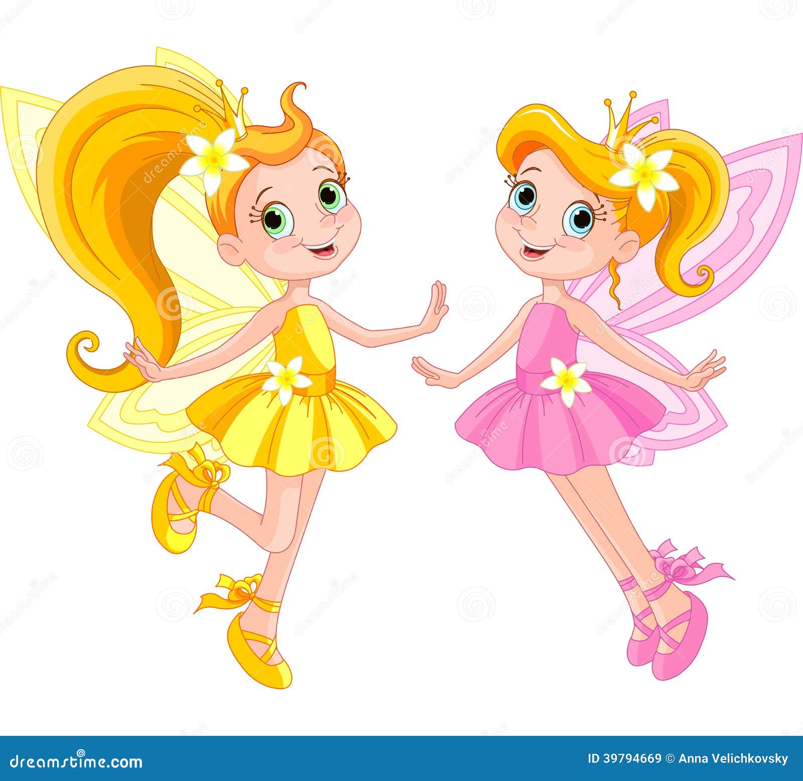 Zwei nette Feen vektor abbildung. Illustration von entzückend - 39794669