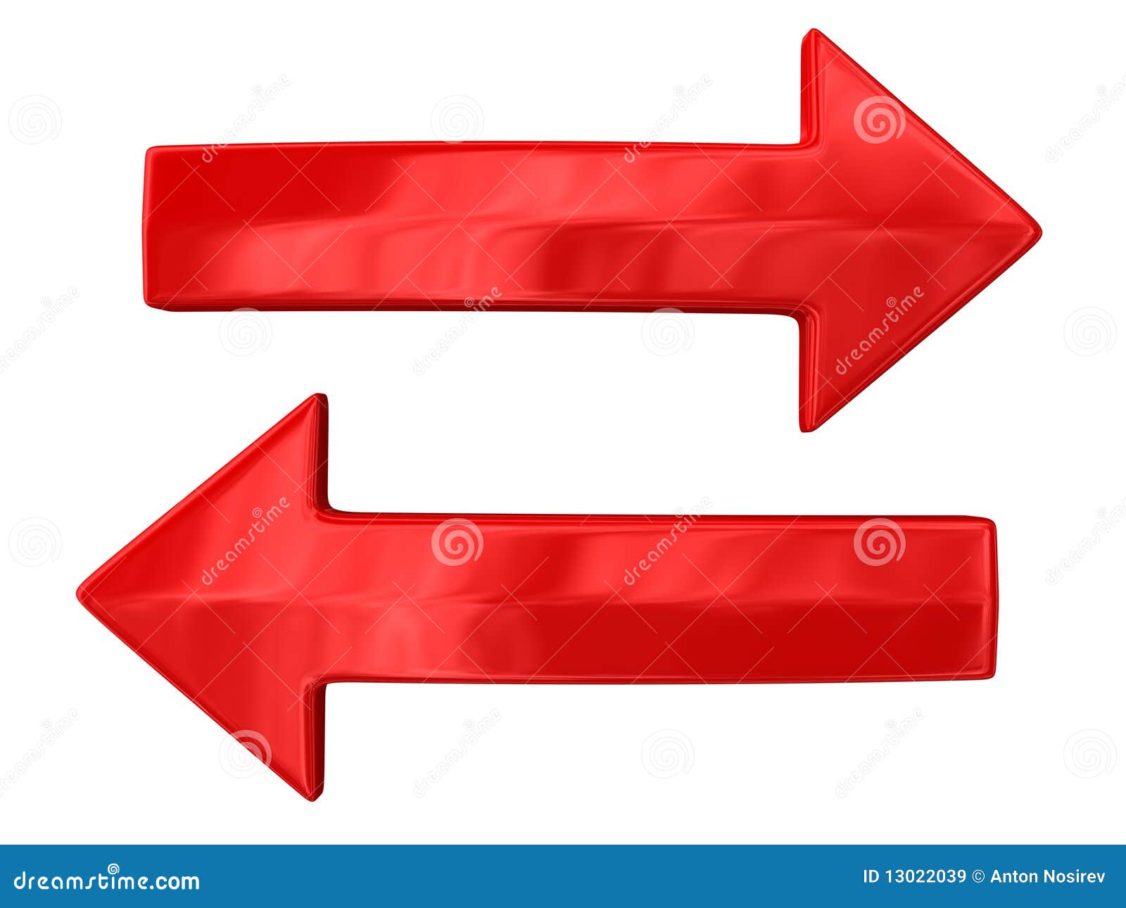 Zwei rote Pfeile stock abbildung. Illustration von orange - 13022039