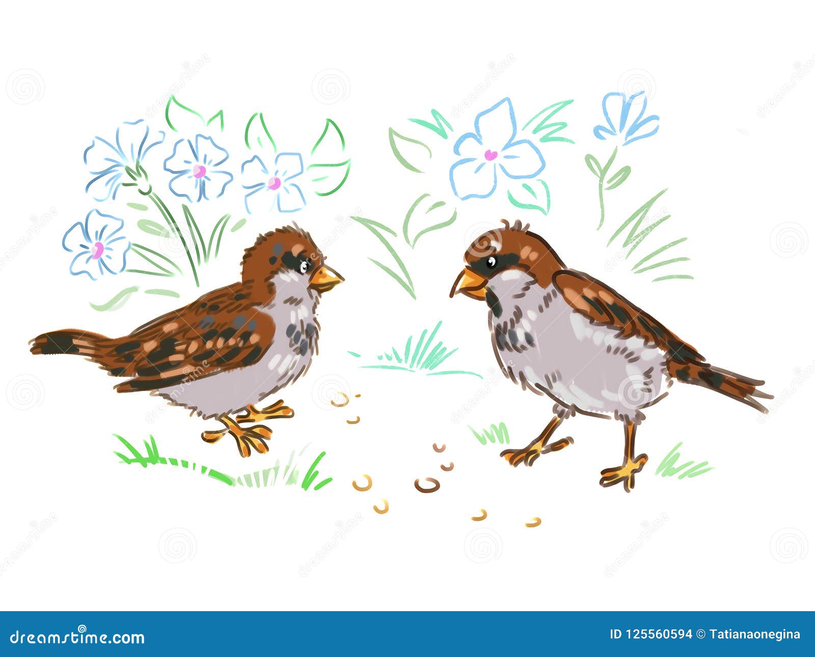 Zwei Spatzen Stock Illustrationen, Vektors, & Klipart – (74 Stock ...