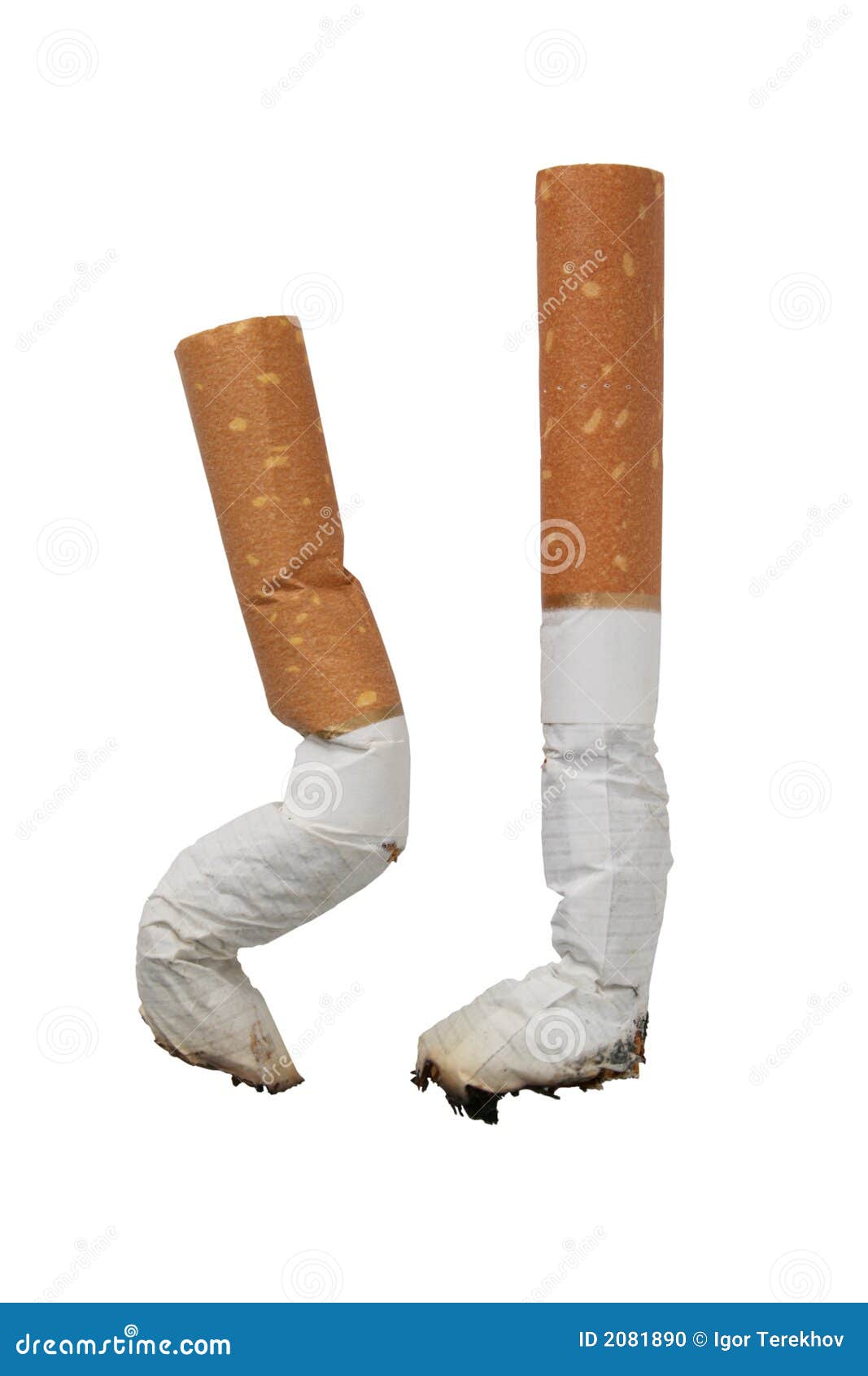 Zwei Stummel Der Zigaretten Stockfoto - Bild von freizeit, neigungen ...