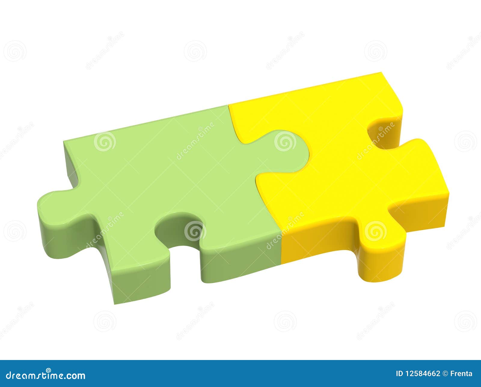 Zwei Teile Eines Puzzlespiels Stock Abbildung - Illustration von ...