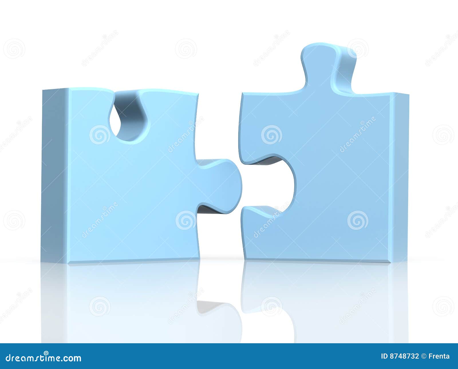 Zwei Teile Eines Puzzlespiels Stock Abbildung - Illustration von ...